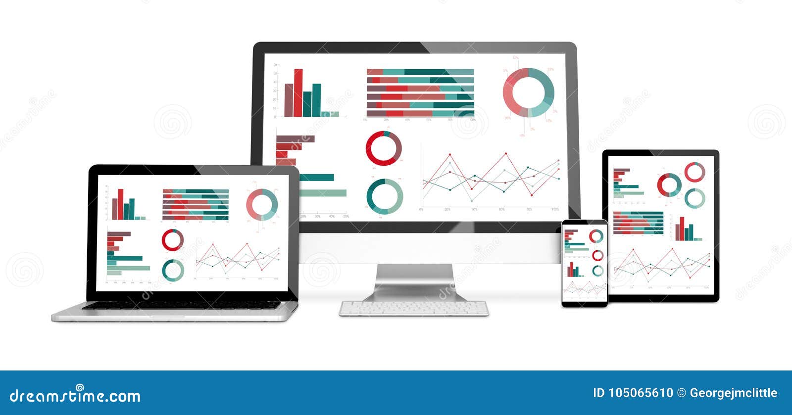 Devices Isolated Mockup Responsive Graphics Design Stock Photo - Image ...