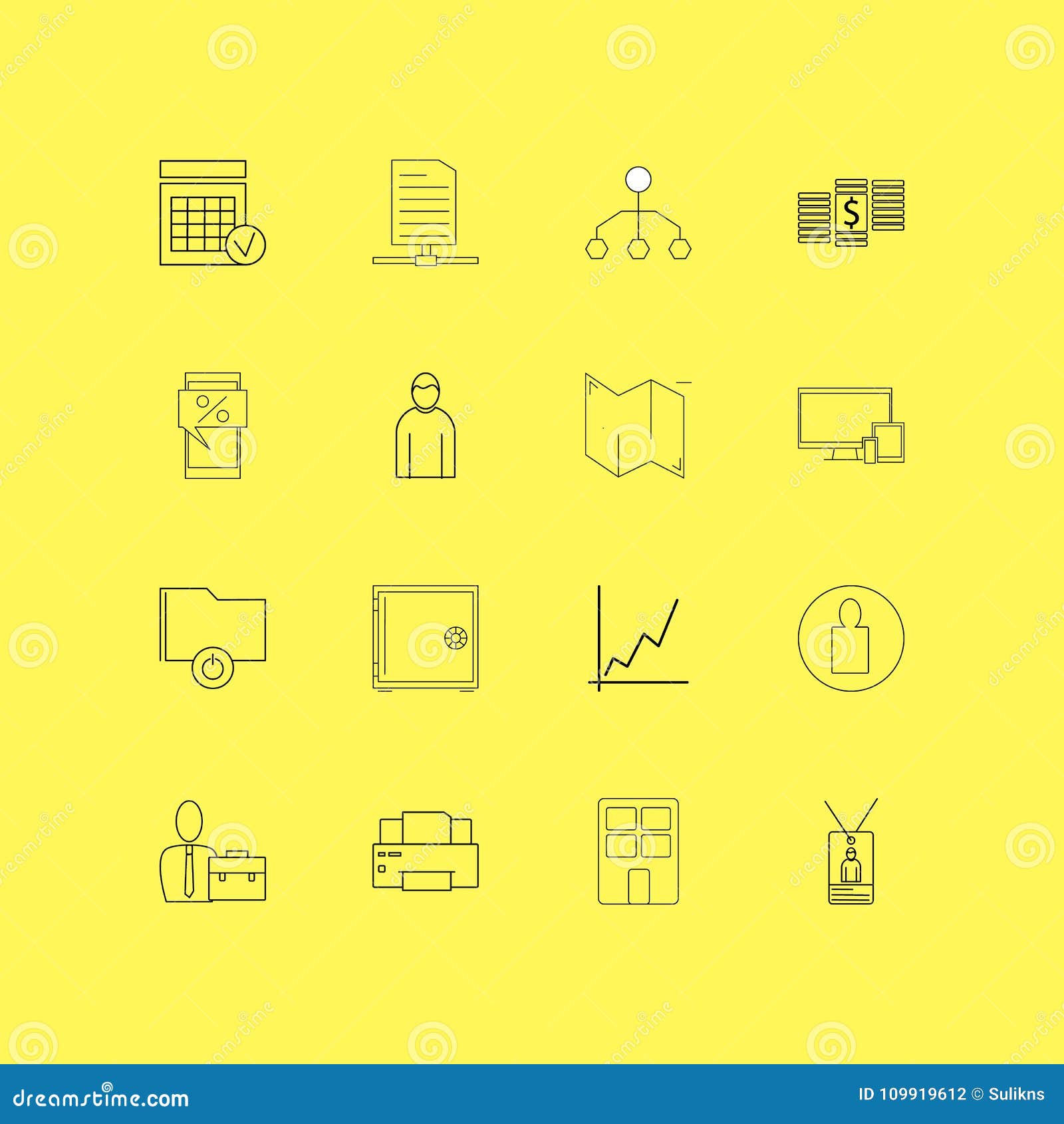 Devices linear icon set. stock illustration. Illustration of business ...