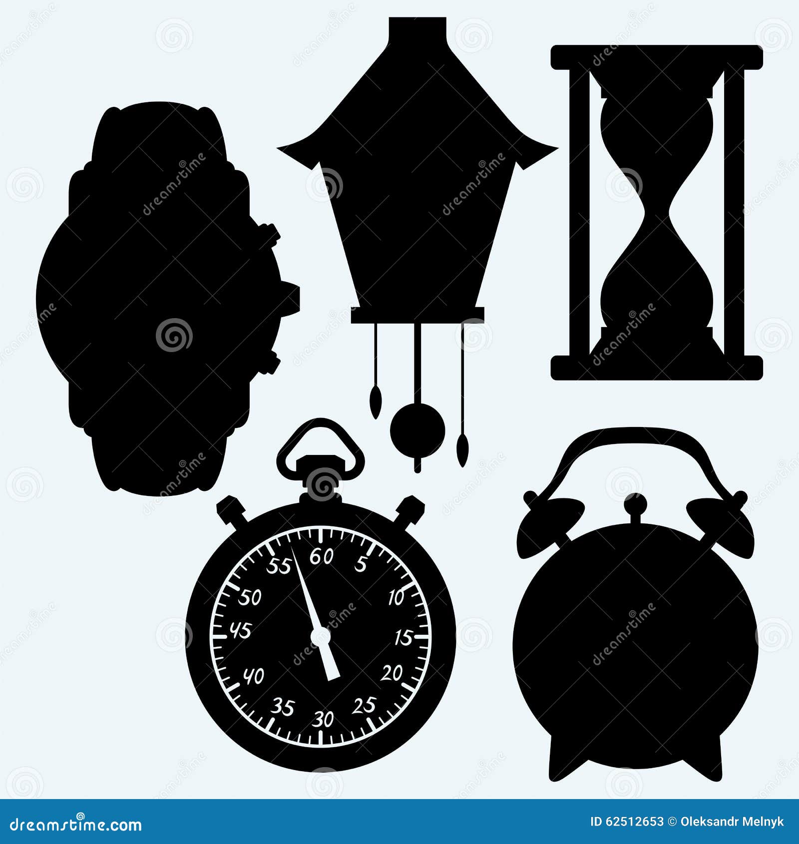 The Set Of Different Clock Faces. Cartoon Vector | CartoonDealer.com ...