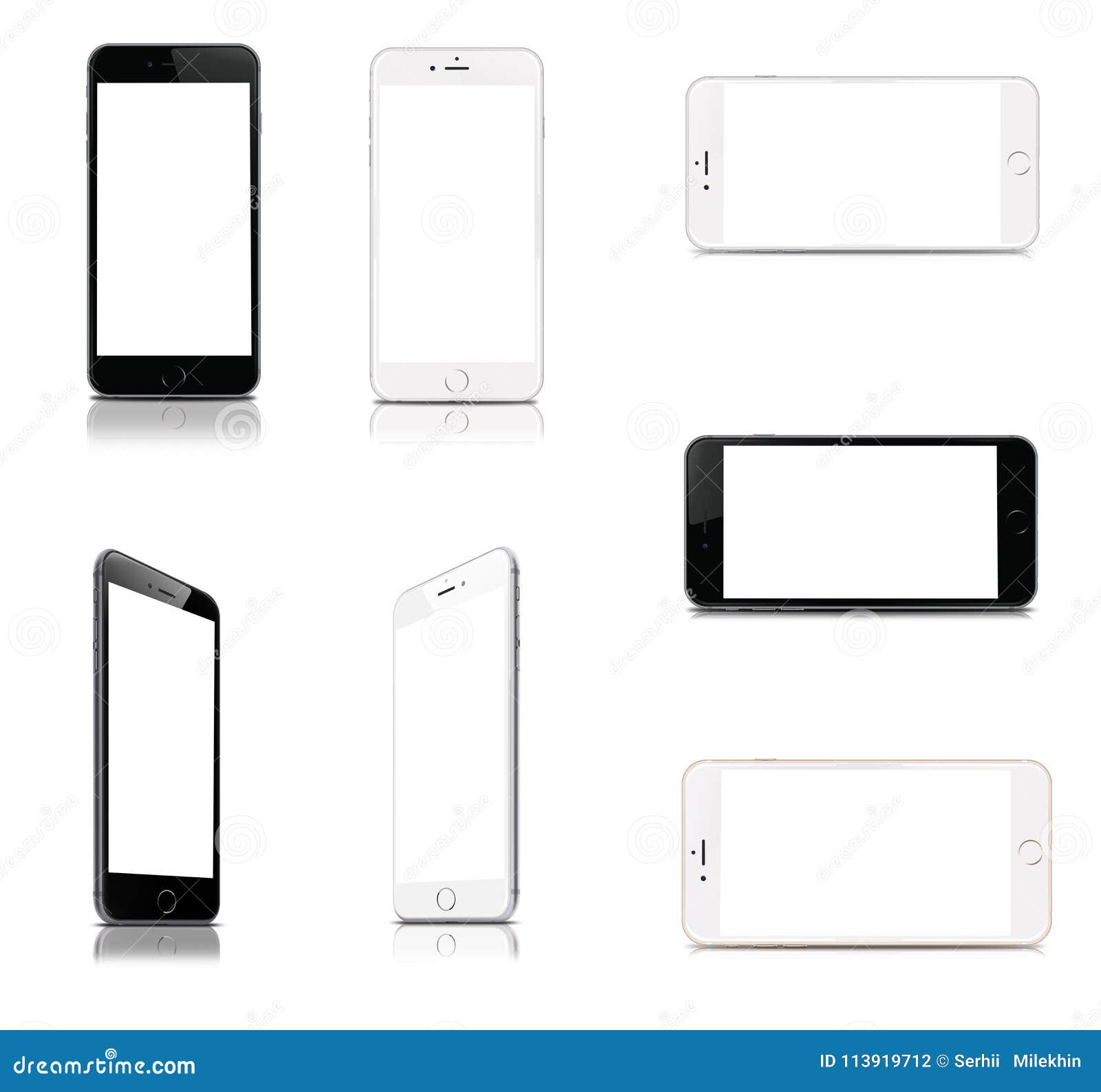 Devices Set - Smartphone Isolated on White Background 1 Editorial ...