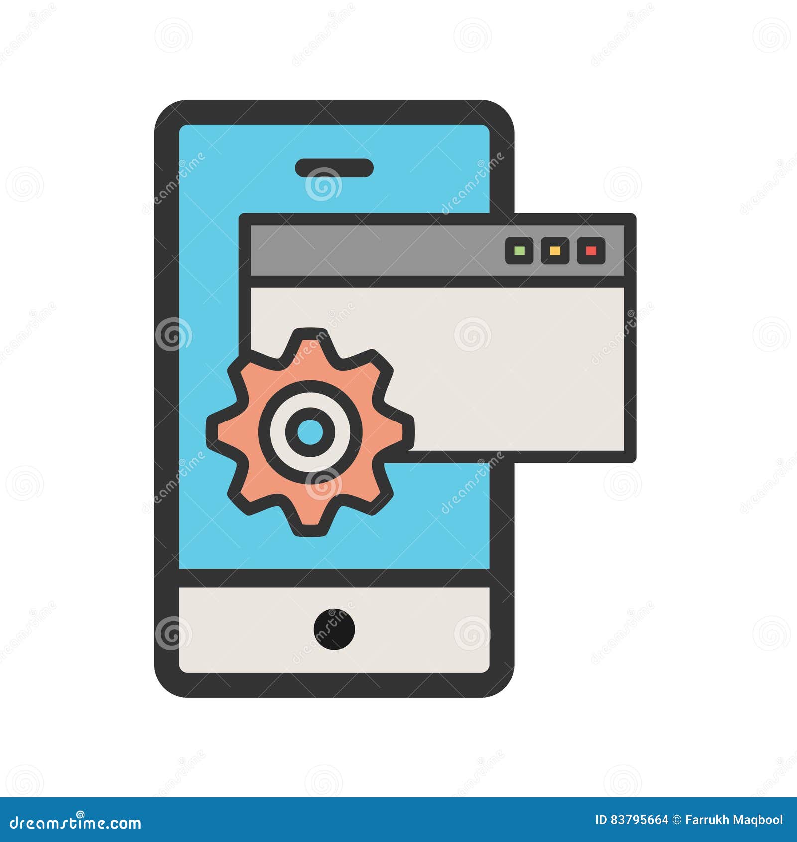 Devices Settings stock vector. Illustration of technology - 83795664