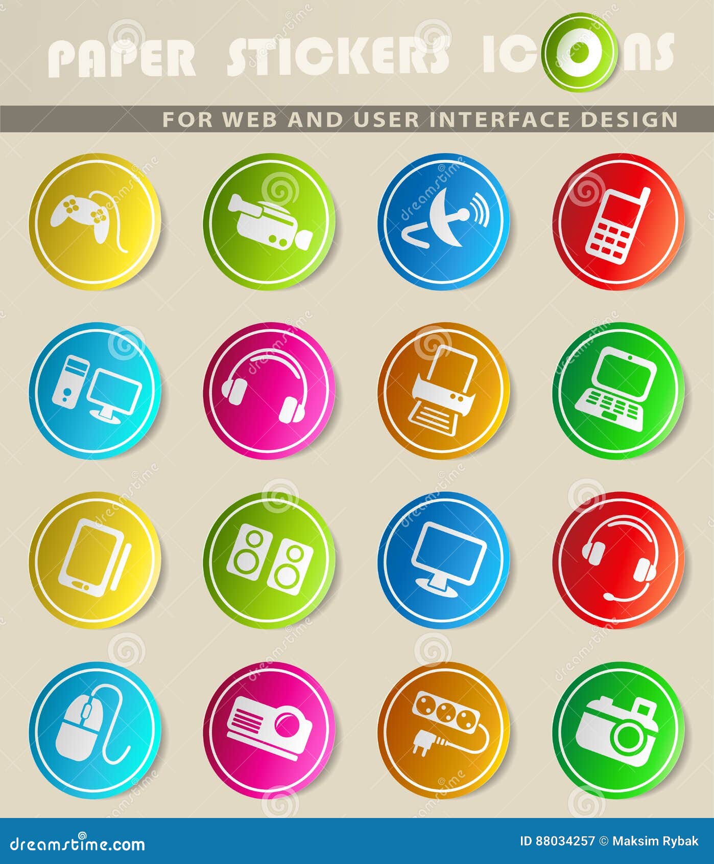 Devices simply icons stock vector. Illustration of pointer - 88034257