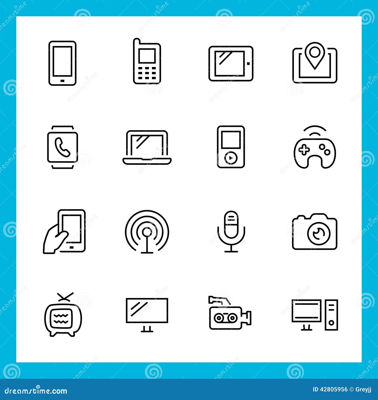 Devices and Technology Vector Icons Stock Vector - Illustration of ...