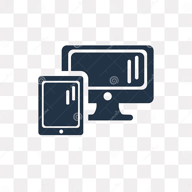 Devices Vector Icon Isolated on Transparent Background, Devices Stock ...