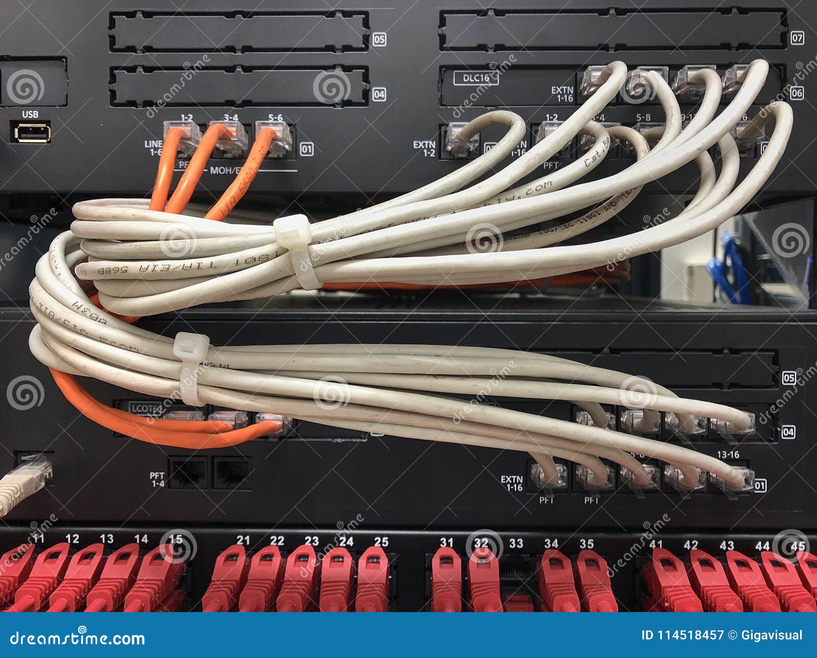 Devide for Cable Network Connections Stock Image - Image of commetation ...