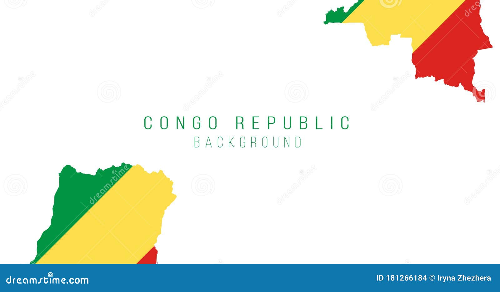 Devided Flag Map of Congo Republic on Backround in Hd Format. the Flag ...