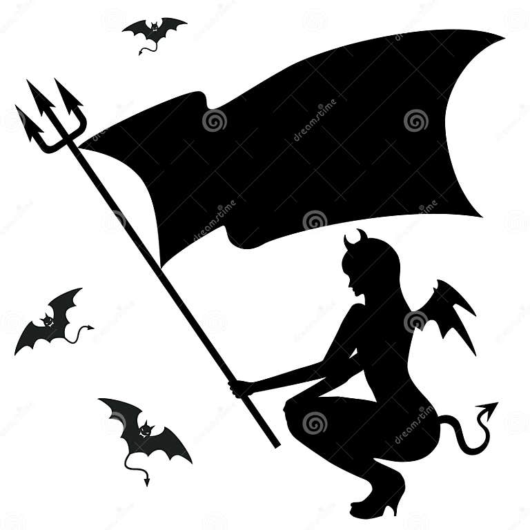 Devil stock vector. Illustration of female, costume, dominant - 12755365
