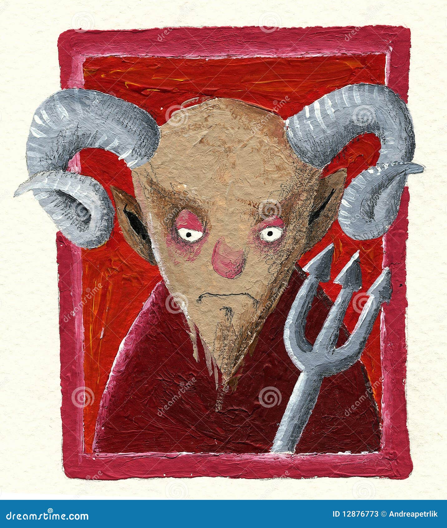 Devil stock illustration. Illustration of head, diabolical - 12876773