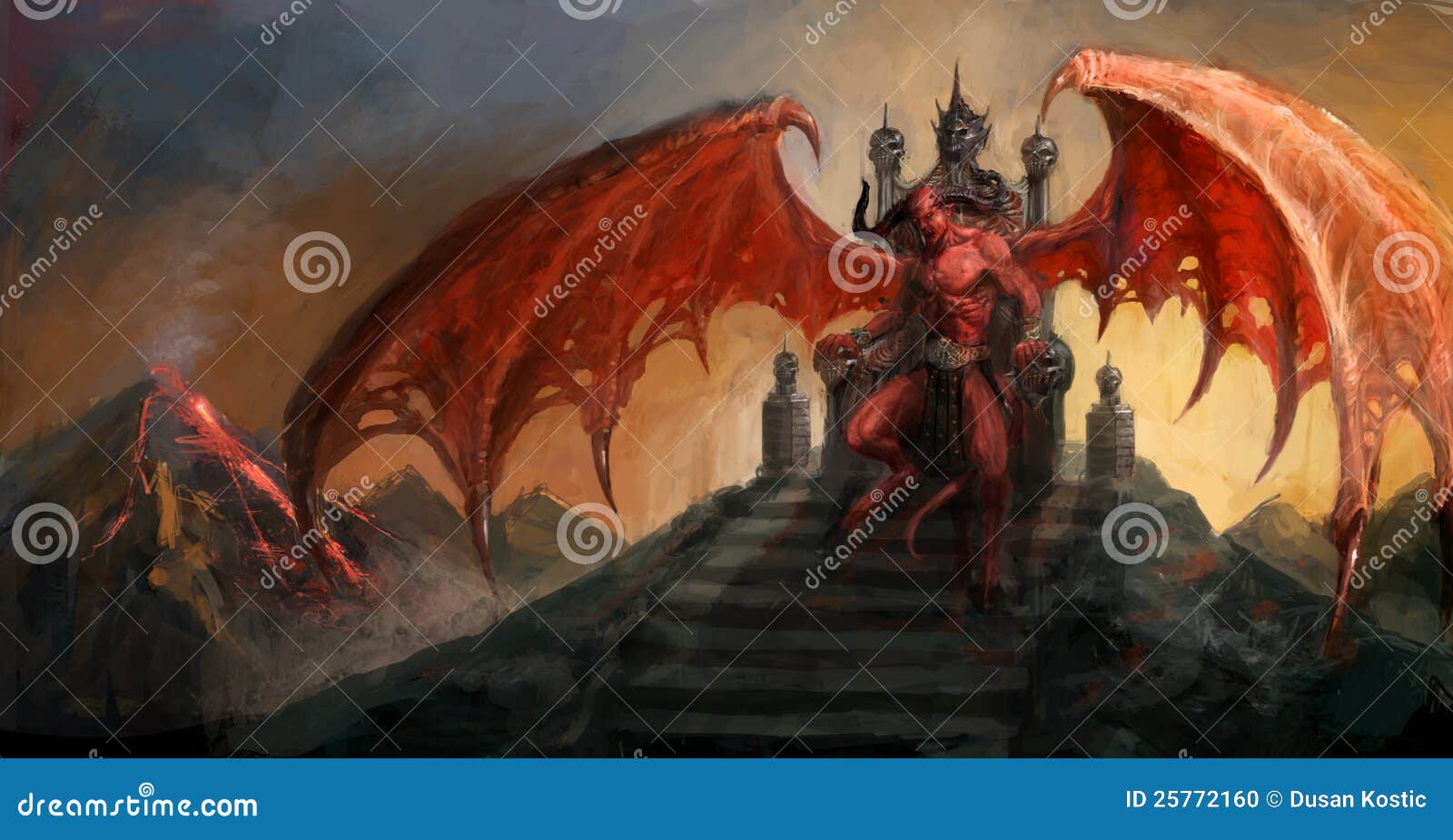 Devil stock illustration. Illustration of myth, painting - 25772160