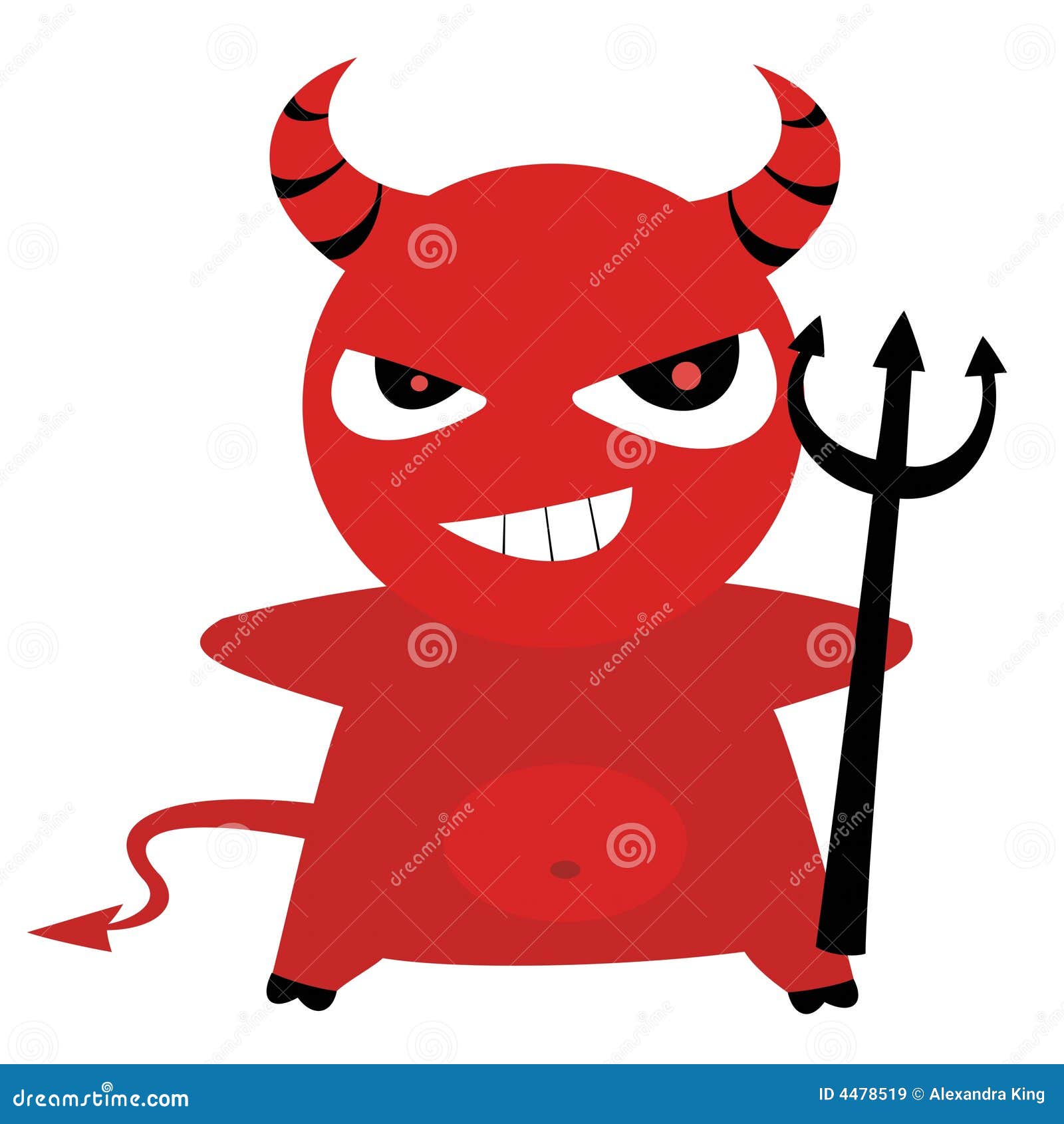Devil stock vector. Illustration of emotion, anger, funny - 4478519