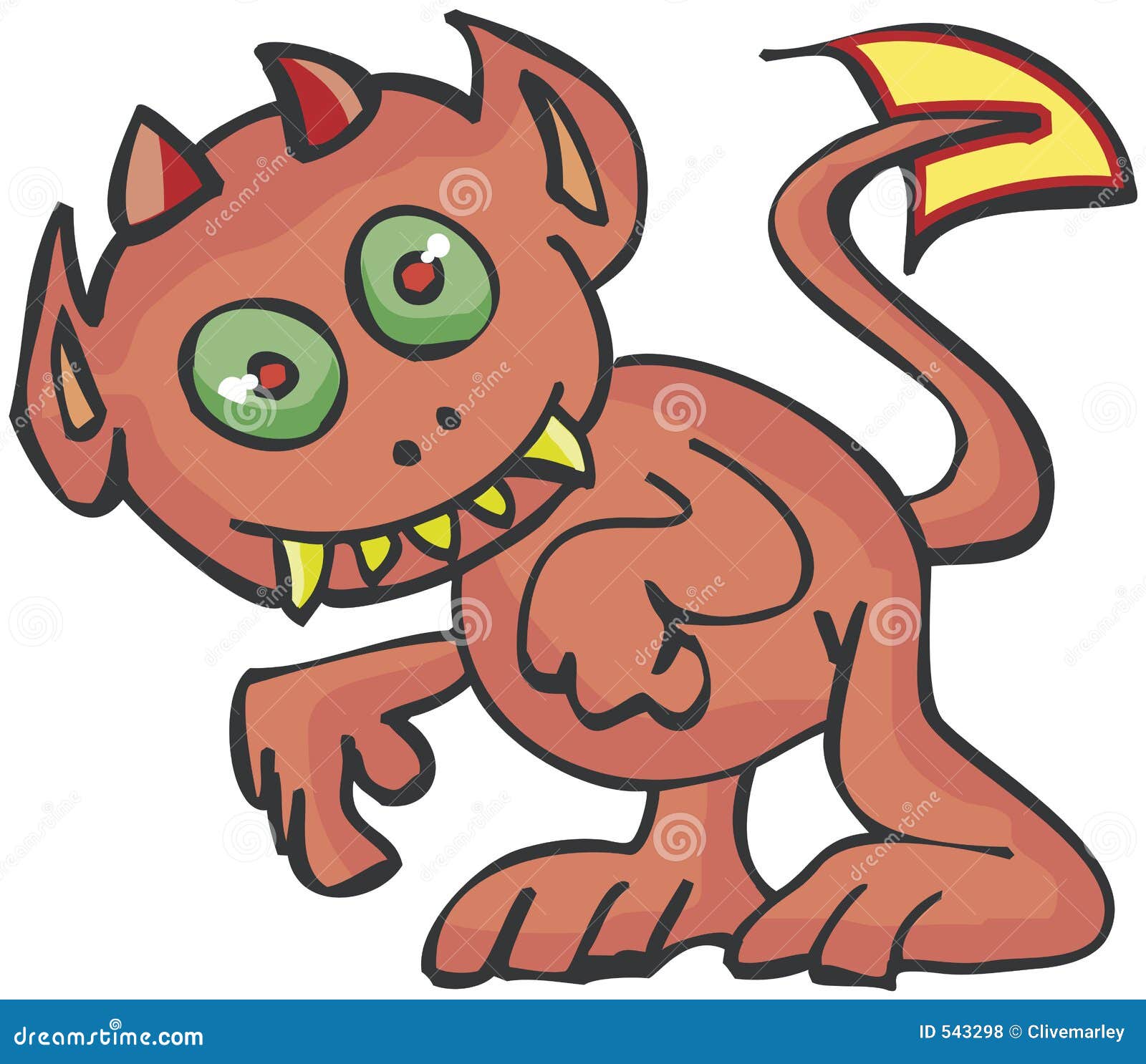 Devil stock illustration. Illustration of funny, horror - 543298