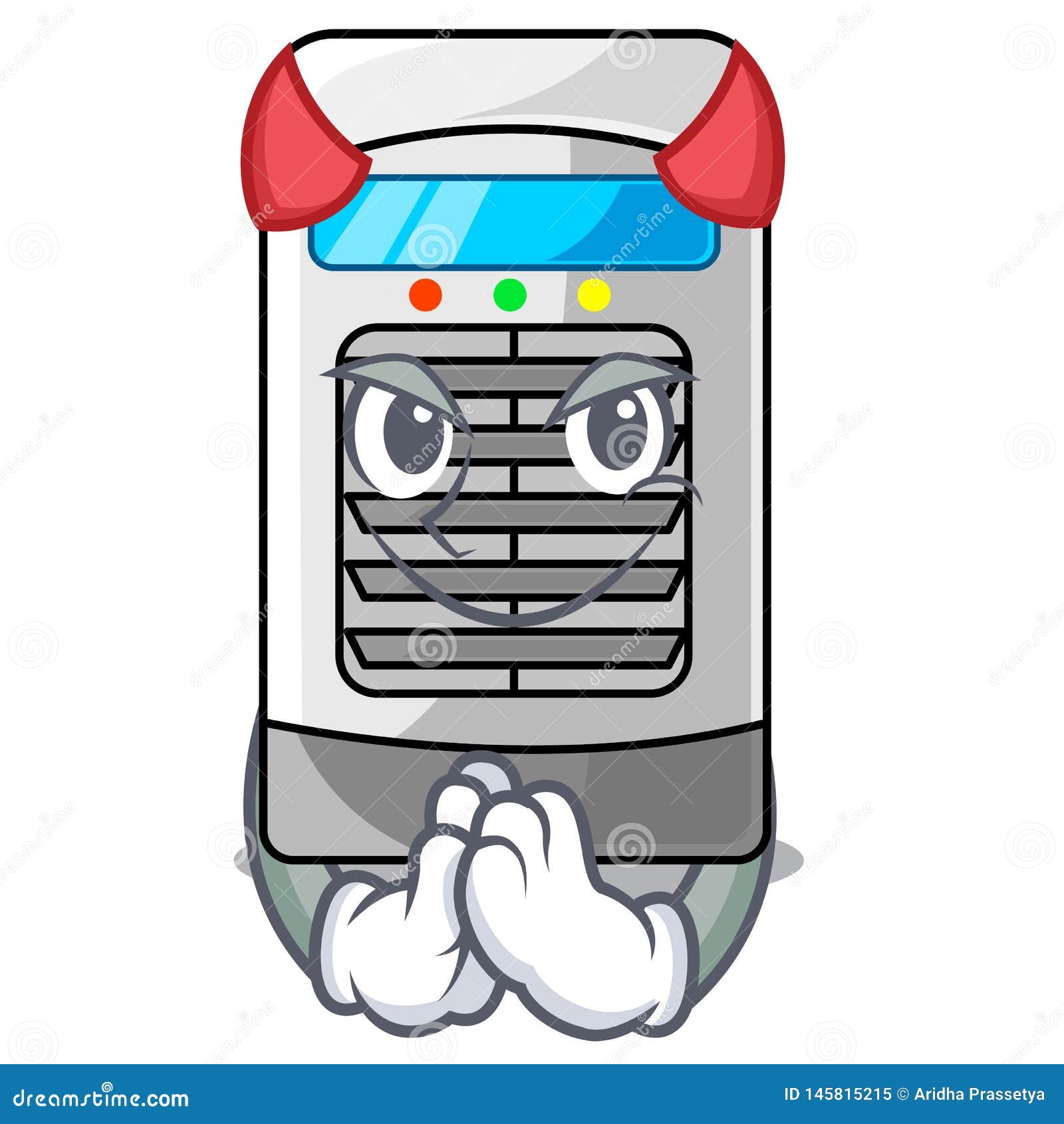 Angry Air Cooler Isolated With The Cartoon Vector Illustration ...