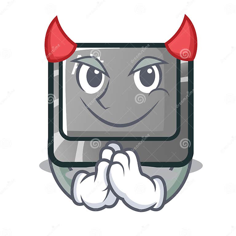 Devil Alt Character Button Attached the Keyboard Stock Vector ...