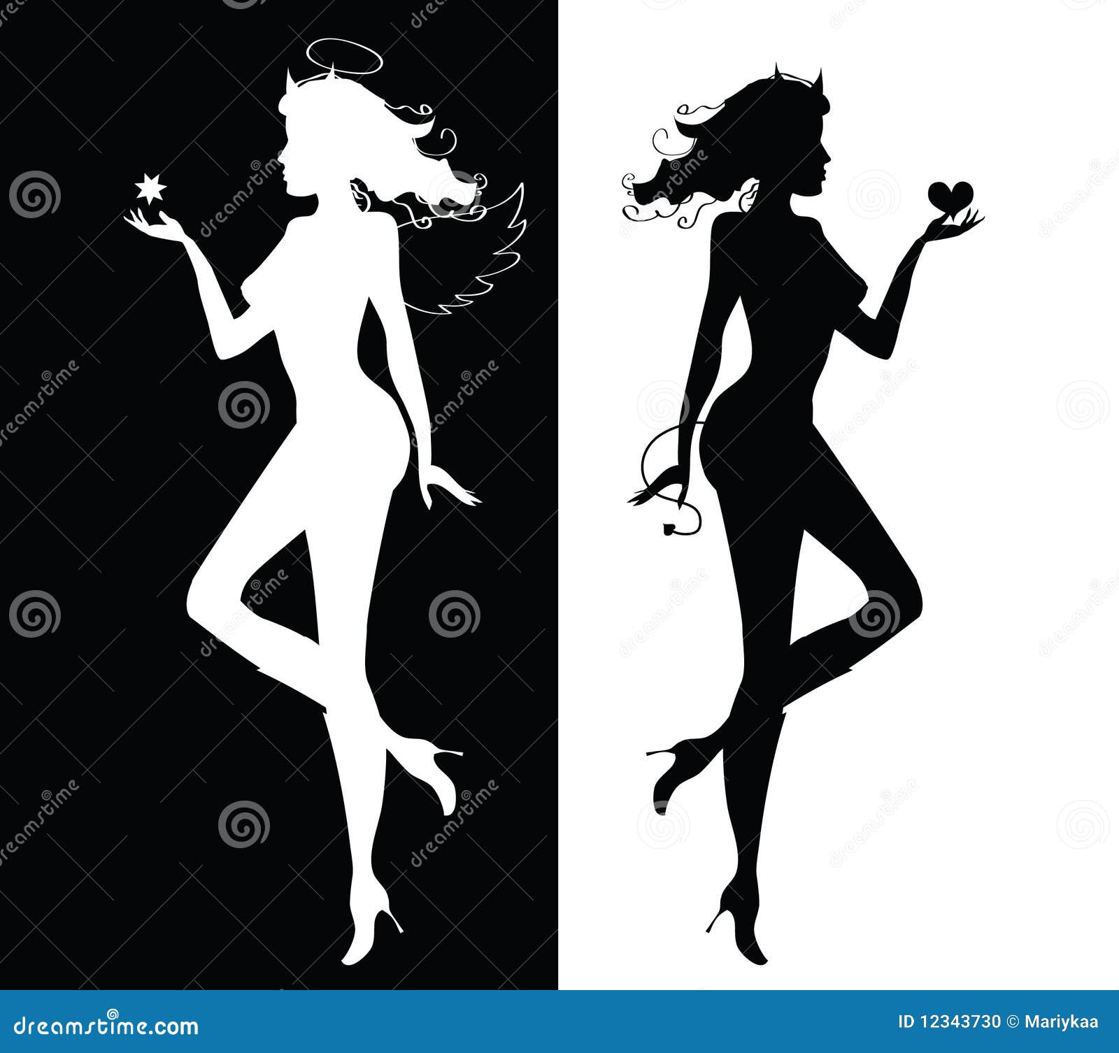 Devil Angel Silhouette