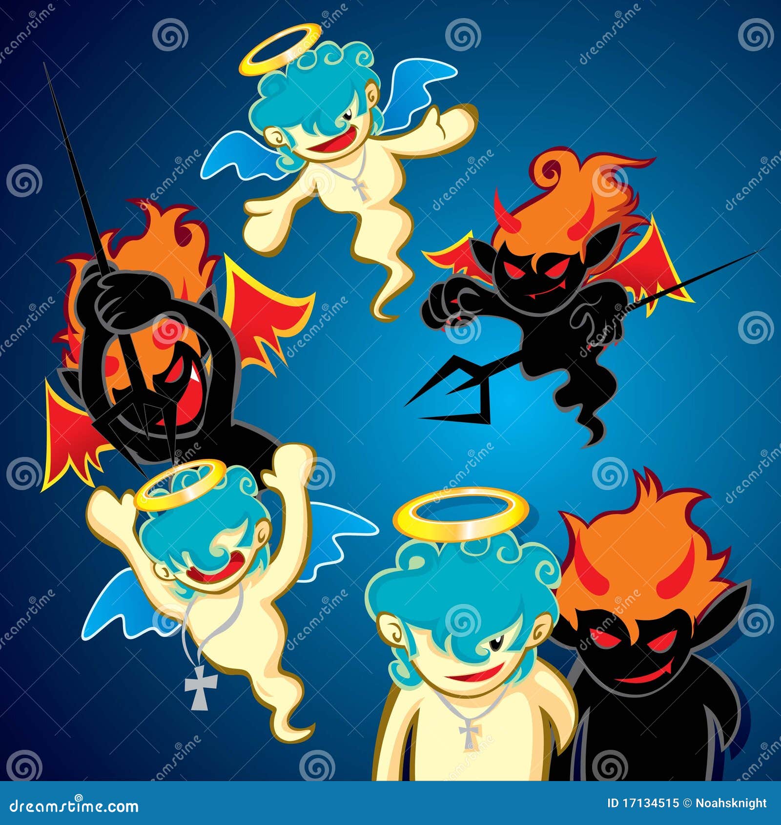 Devil and Angel stock illustration. Illustration of expressing - 17134515