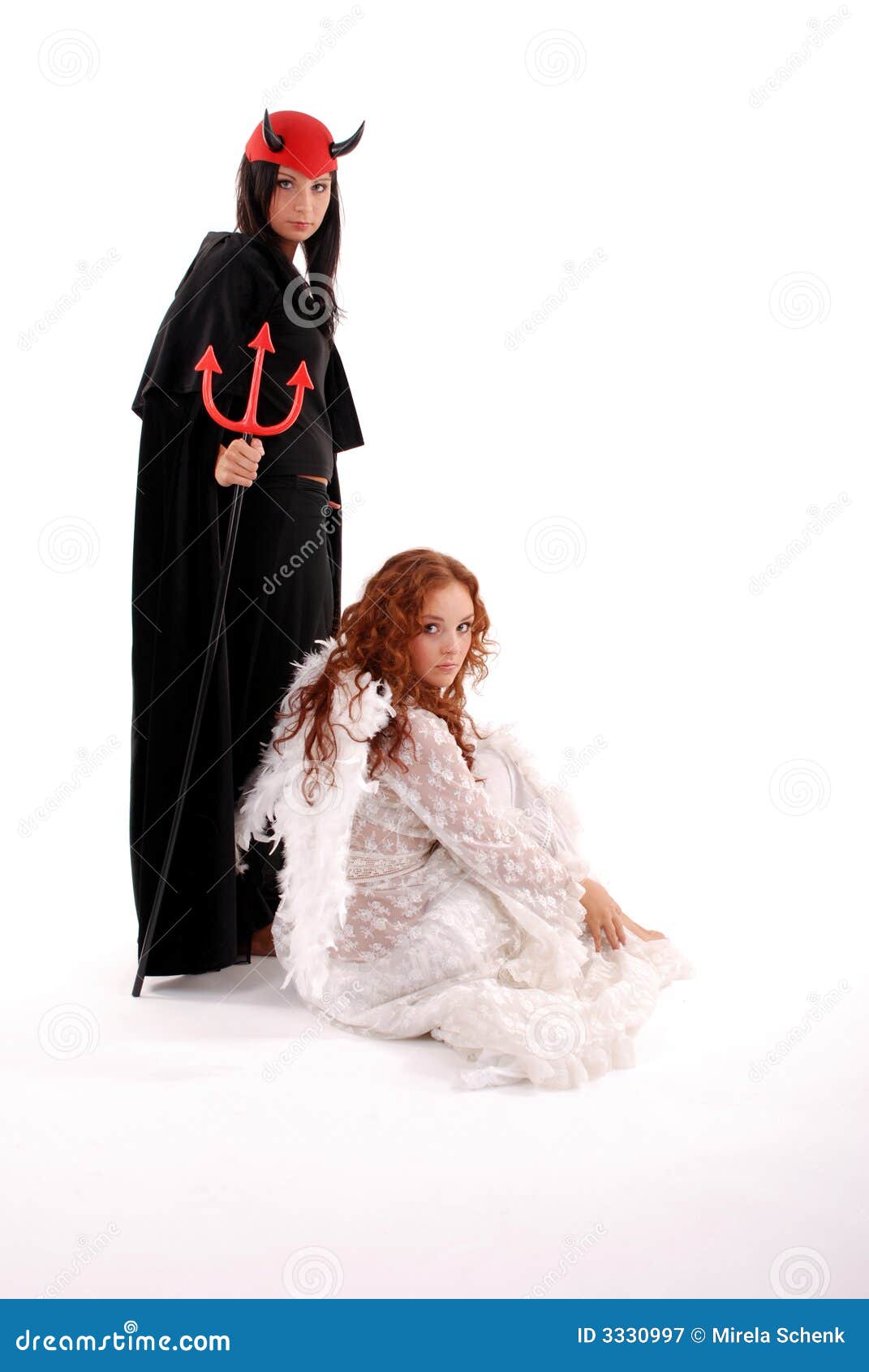 Devil and Angel stock image. Image of halloween, hell - 3330997