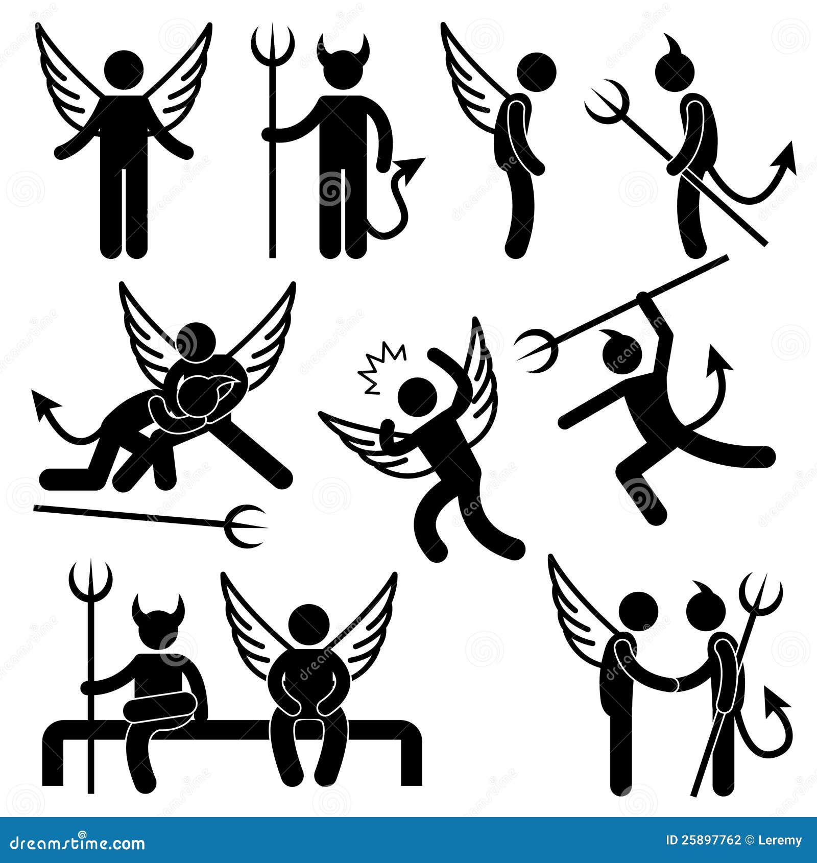 Devil Angel Silhouette