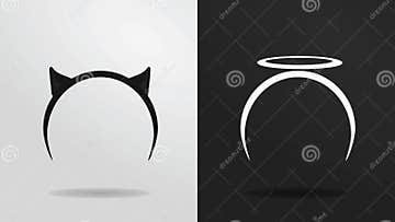 Devil and angel head mask stock vector. Illustration of angel - 119141959