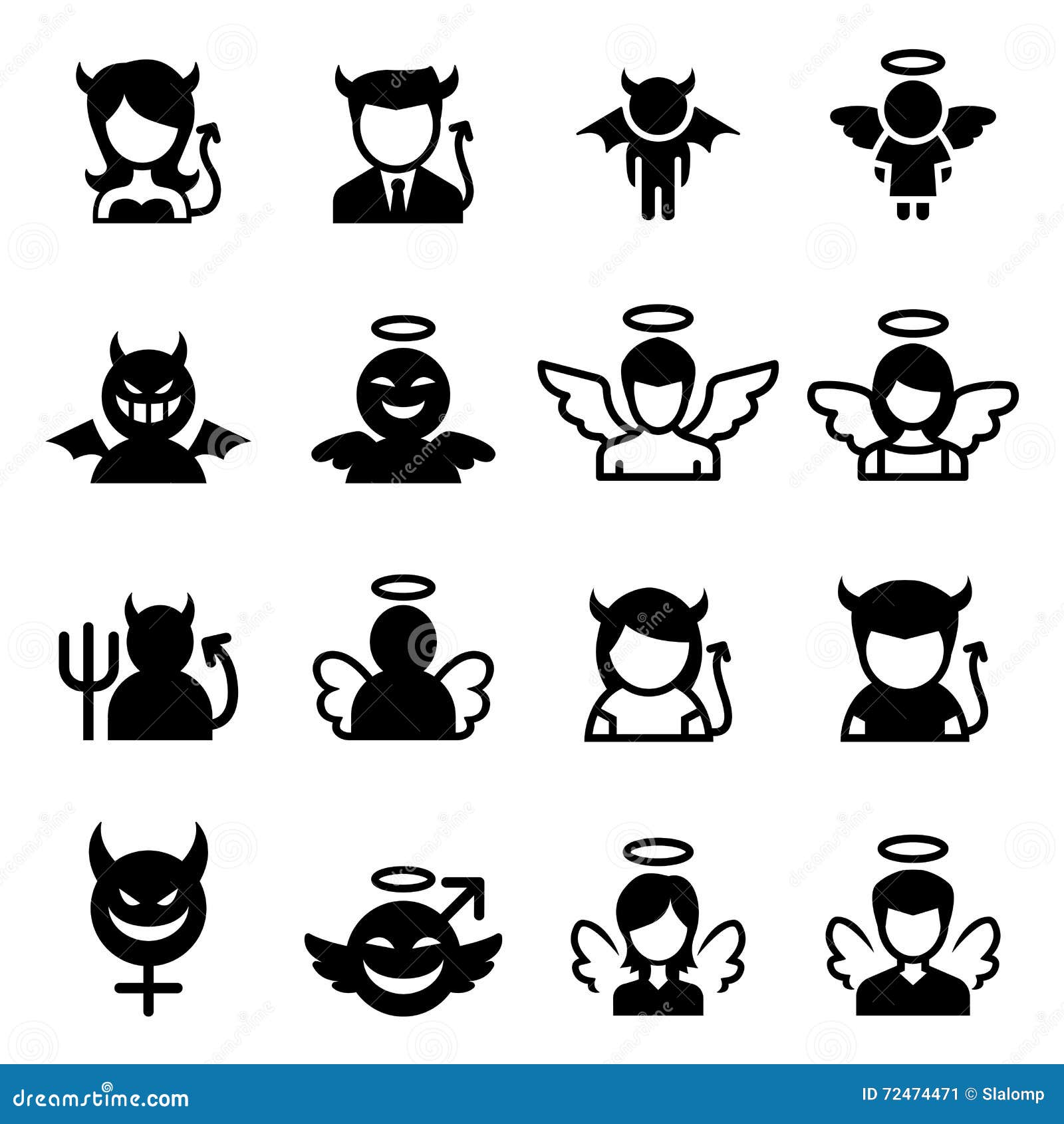 Angel Icon Vector From Classics Collection. Thin Line Angel Outline ...