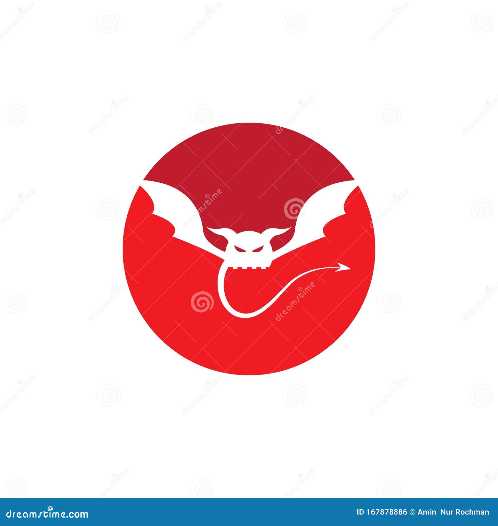 Devil angel logo template stock illustration. Illustration of satan ...