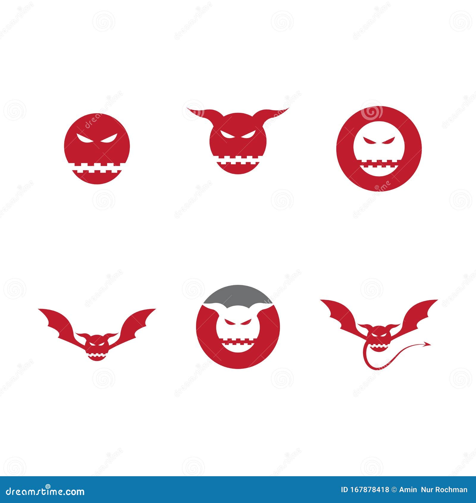 Devil angel logo template stock illustration. Illustration of isolated ...