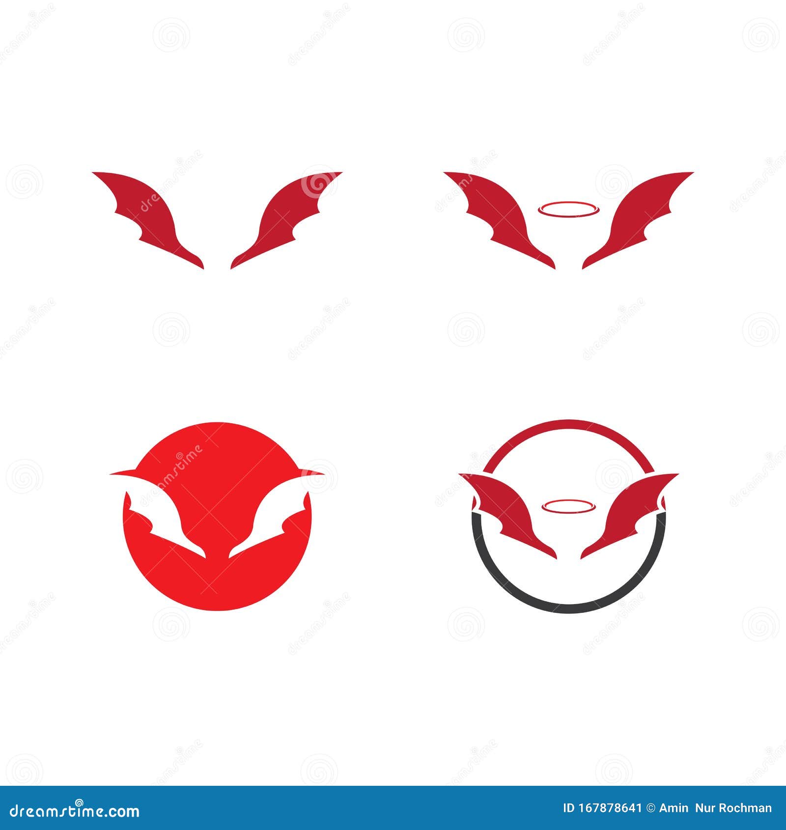 Devil angel logo template stock illustration. Illustration of hell ...