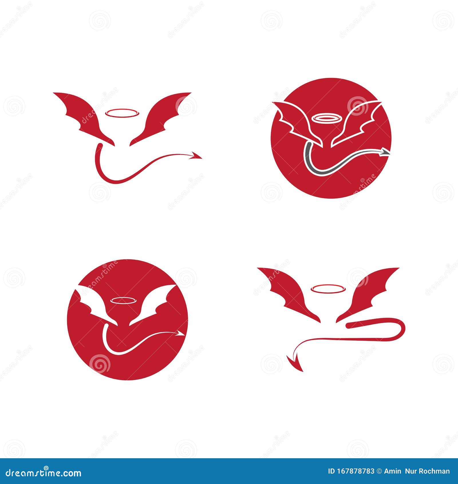 Devil angel logo template stock illustration. Illustration of design ...