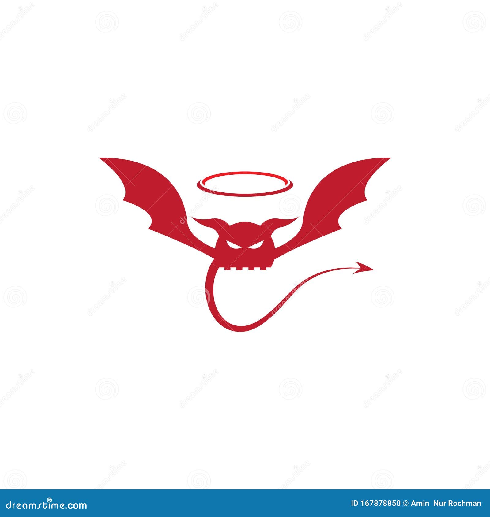 Devil angel logo template stock illustration. Illustration of scary ...