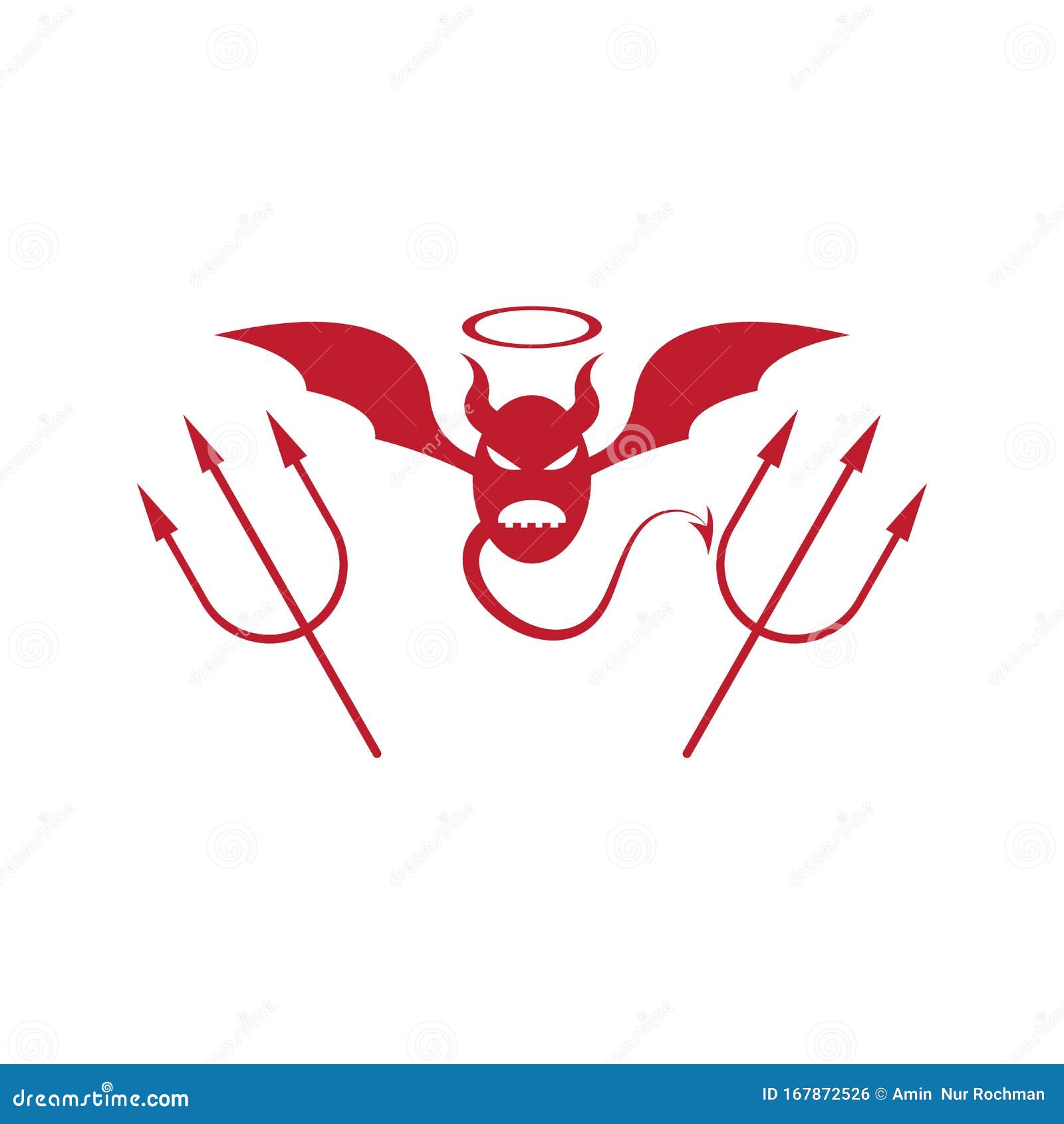 Devil angel logo template stock illustration. Illustration of power ...