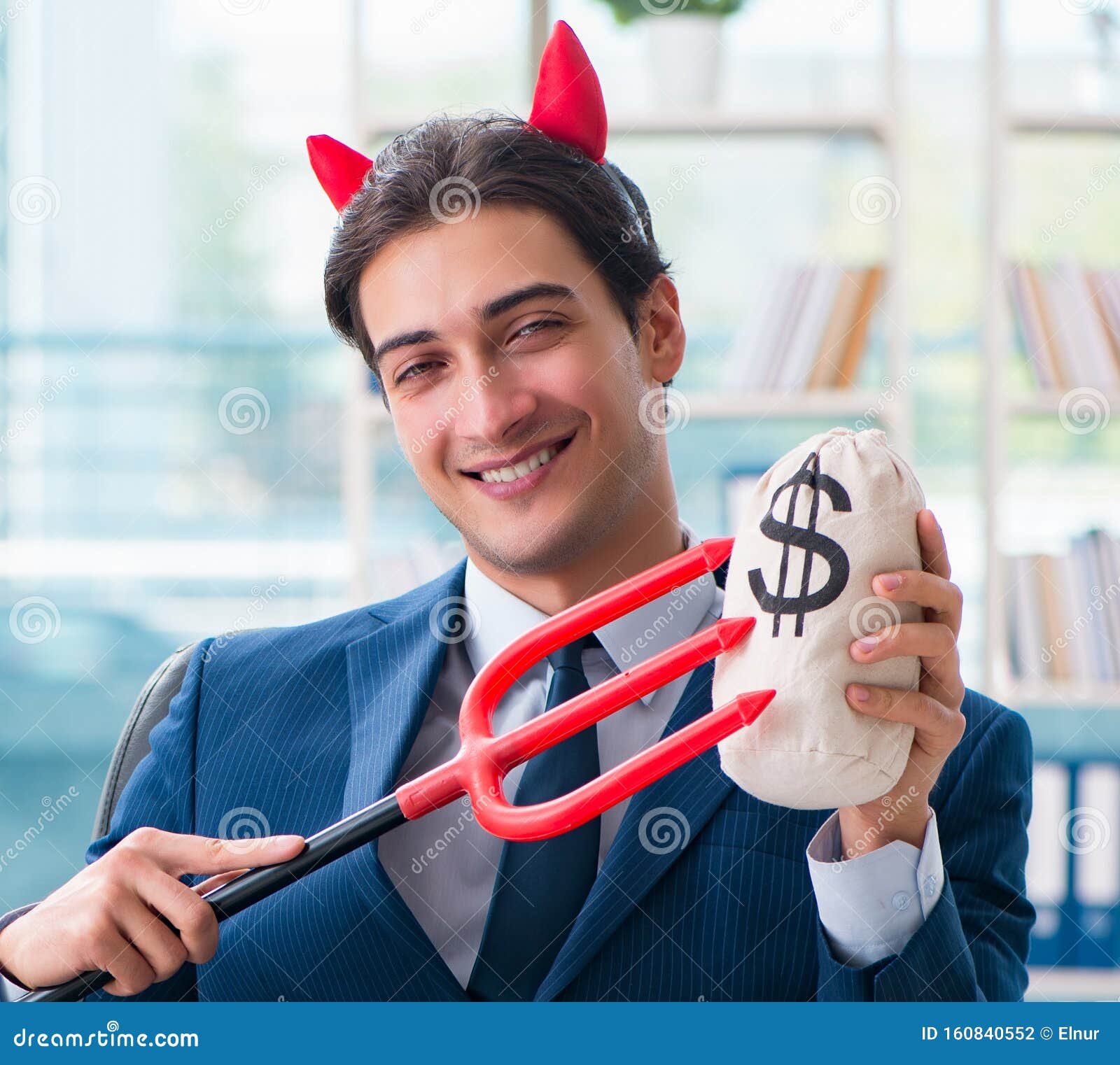 Devil Angry Businessman in the Office Stock Photo - Image of auditor ...