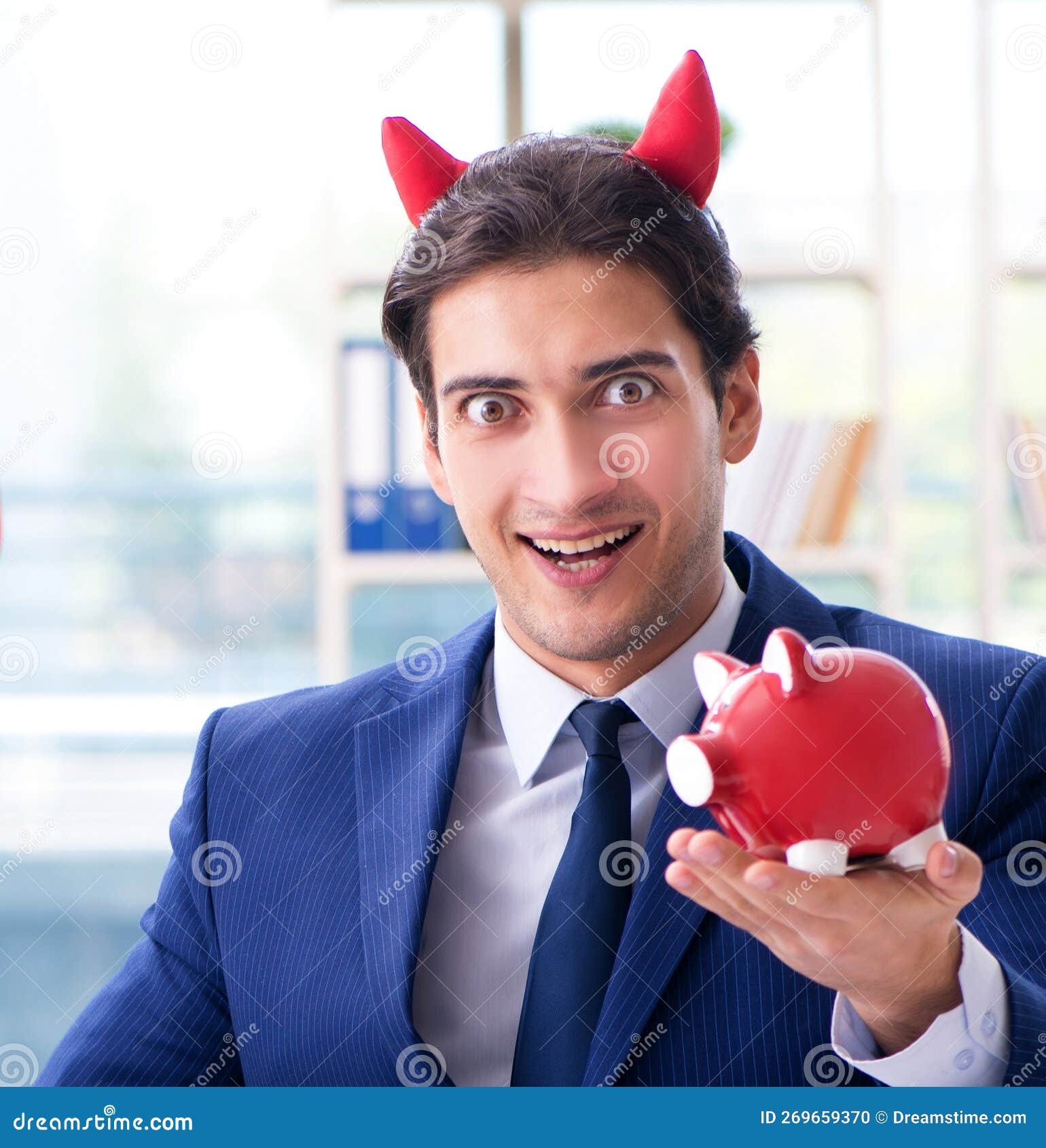 Devil Angry Businessman in the Office Stock Photo - Image of executive ...