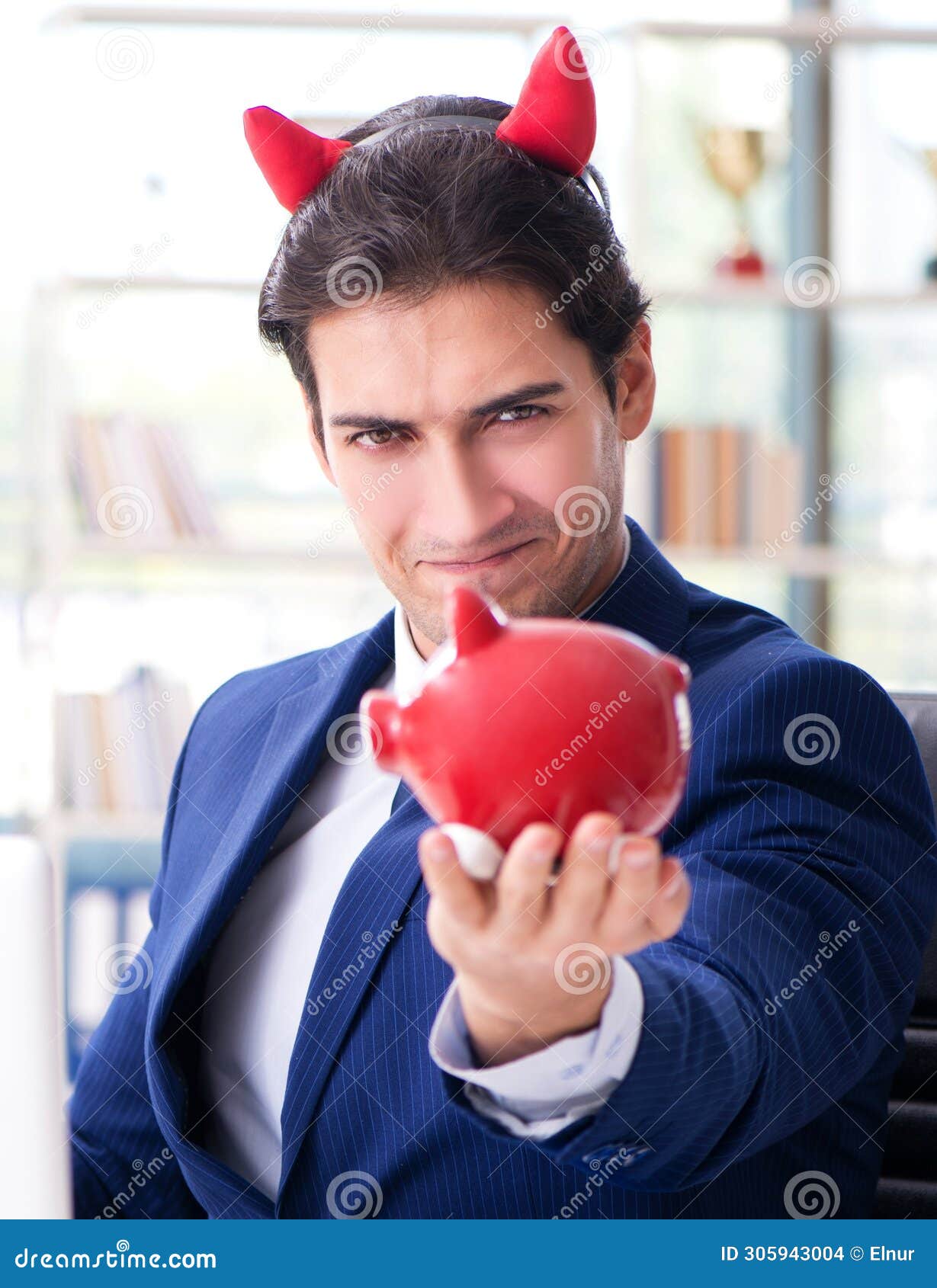 Devil Angry Businessman in the Office Stock Photo - Image of office ...