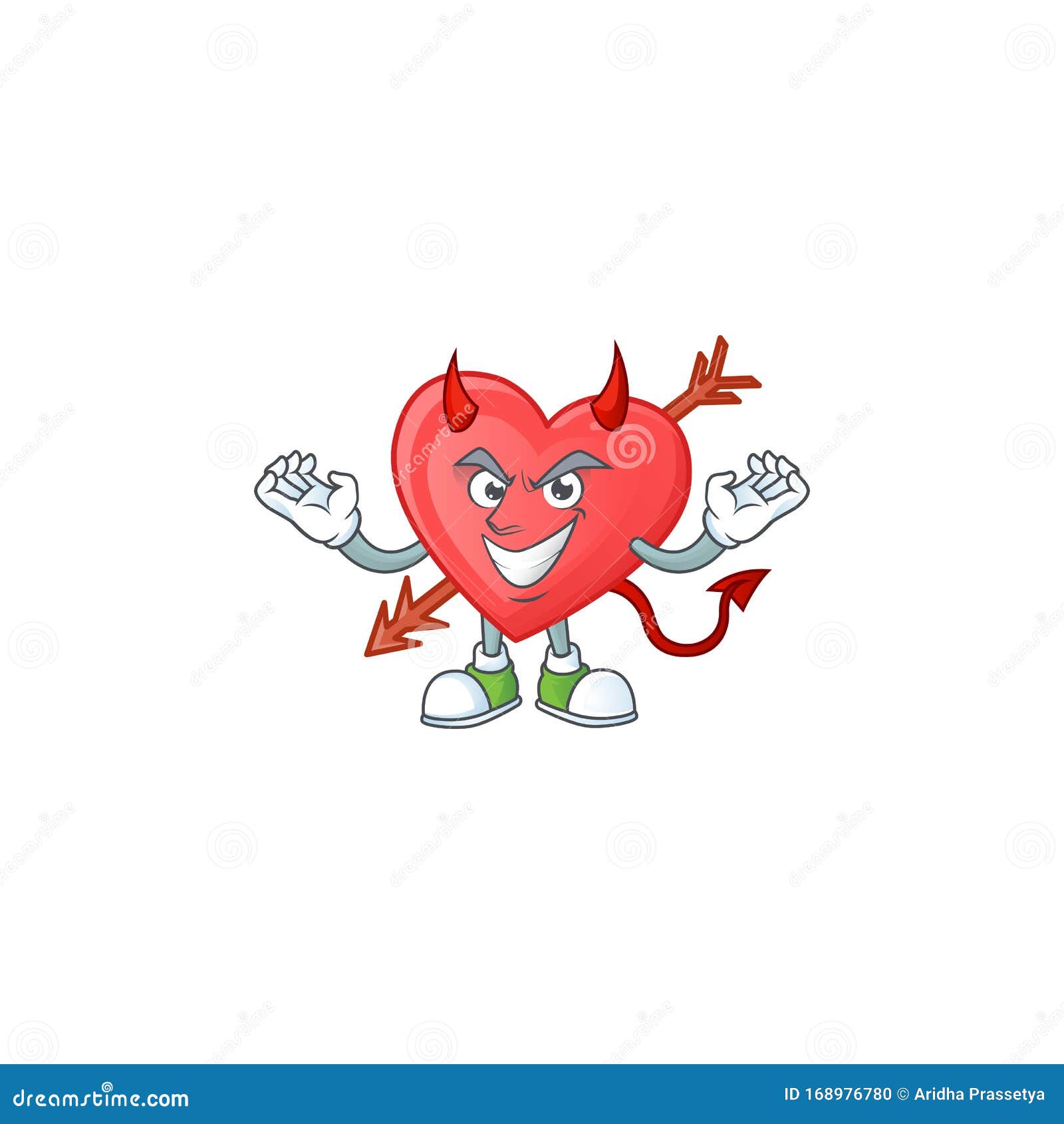 Devil Arrow Love Cartoon Character Design Style Stock Vector ...