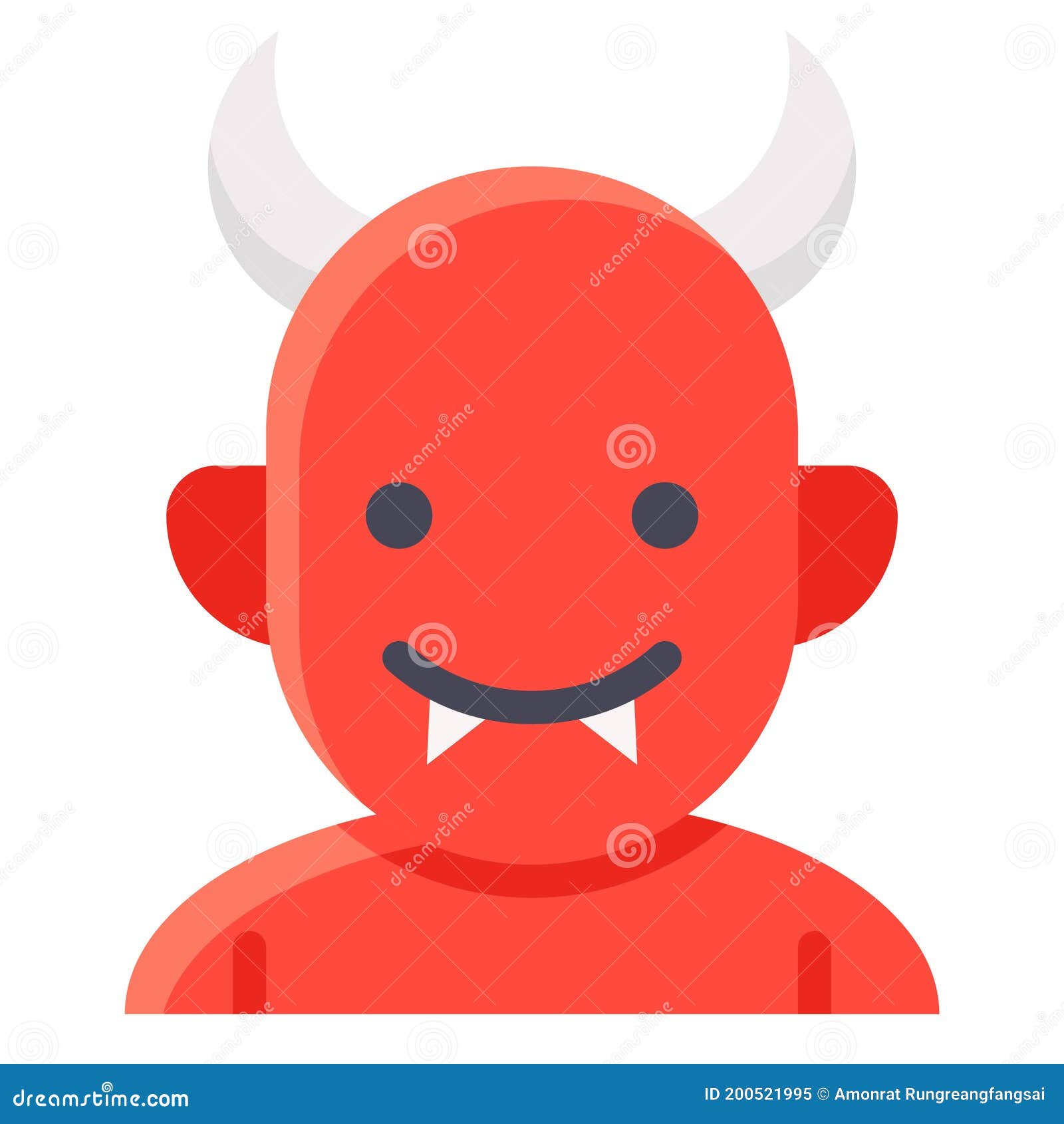 Devil Avatar, Halloween Costume Vector Icon Stock Vector - Illustration ...