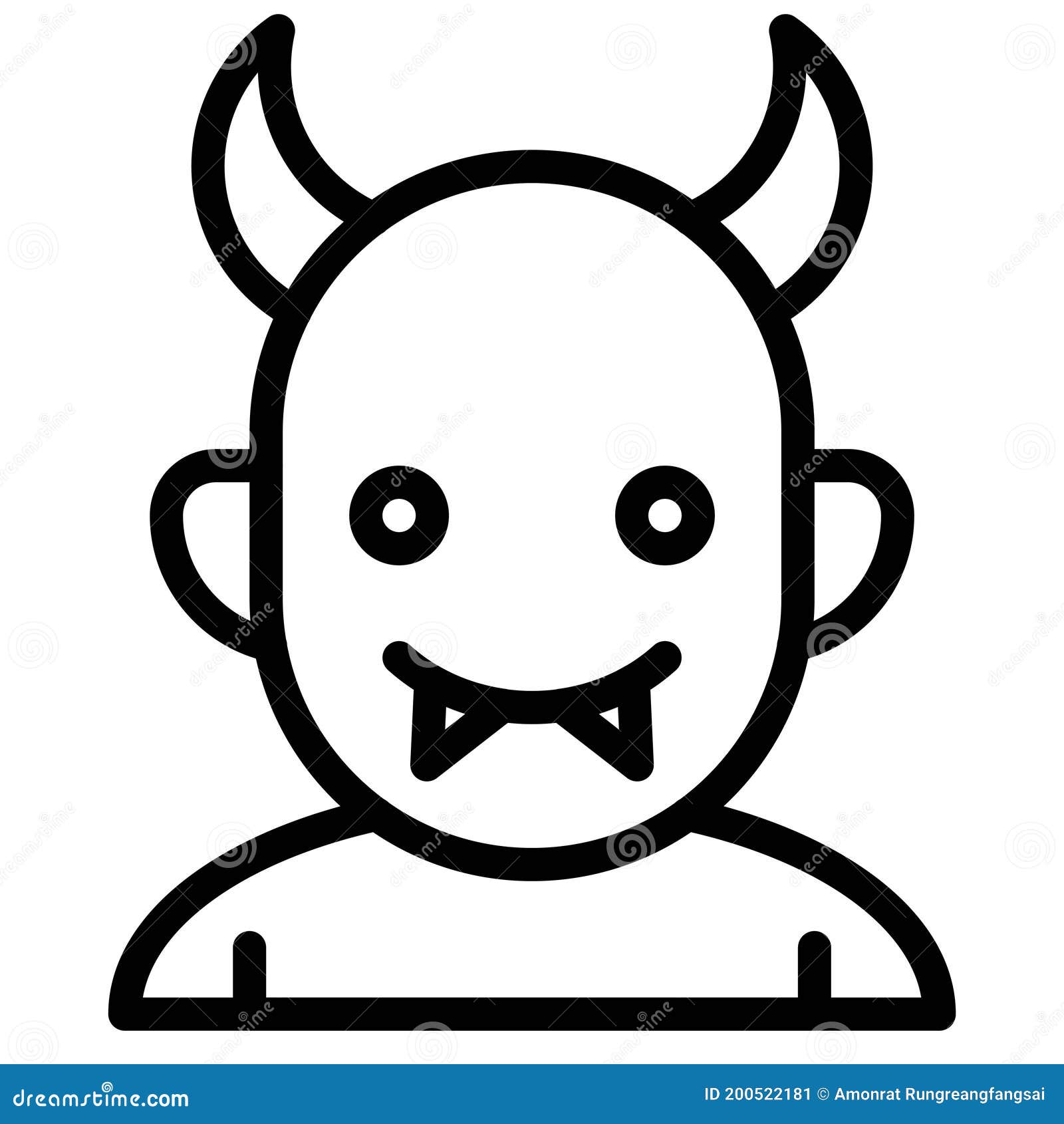 Devil Avatar, Halloween Costume Vector Icon Stock Vector - Illustration ...