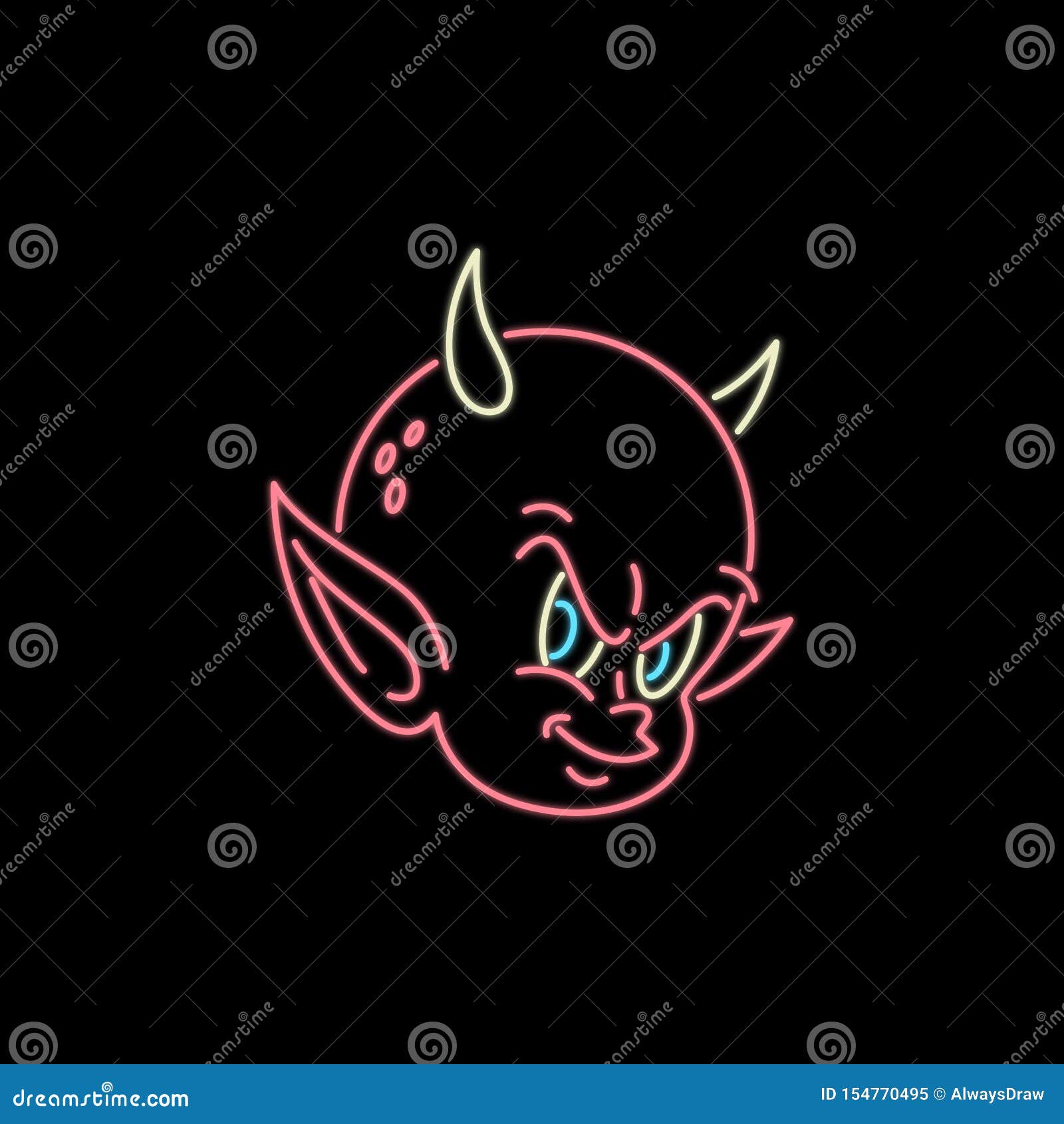Neon Color Spreading Optical Illusion Cartoon Vector | CartoonDealer ...