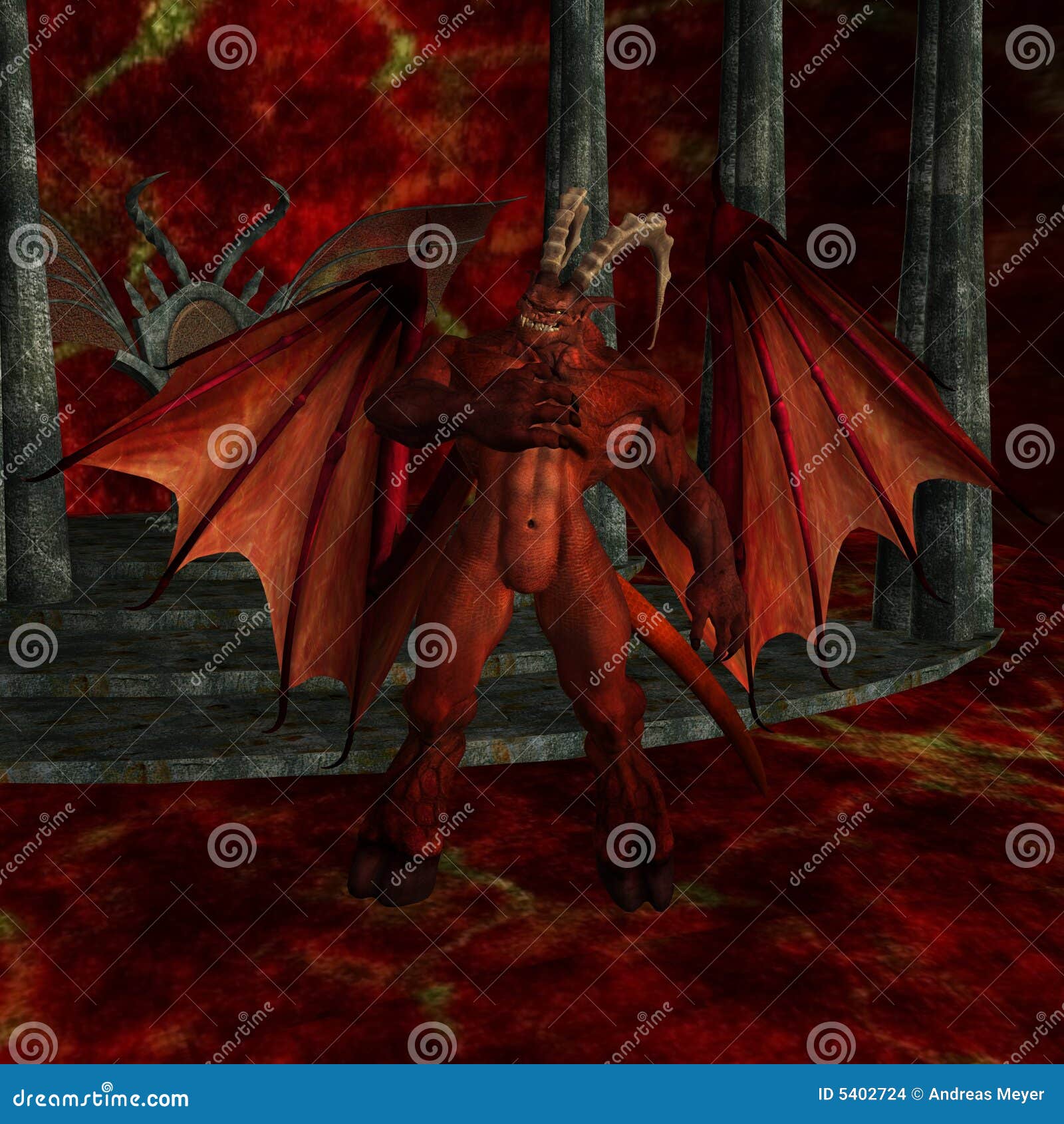 Devil with Background stock illustration. Illustration of fire - 5402724