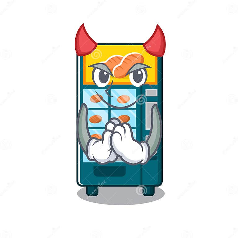 Devil Bakery Vending Machine in a Mascot Stock Vector - Illustration of ...