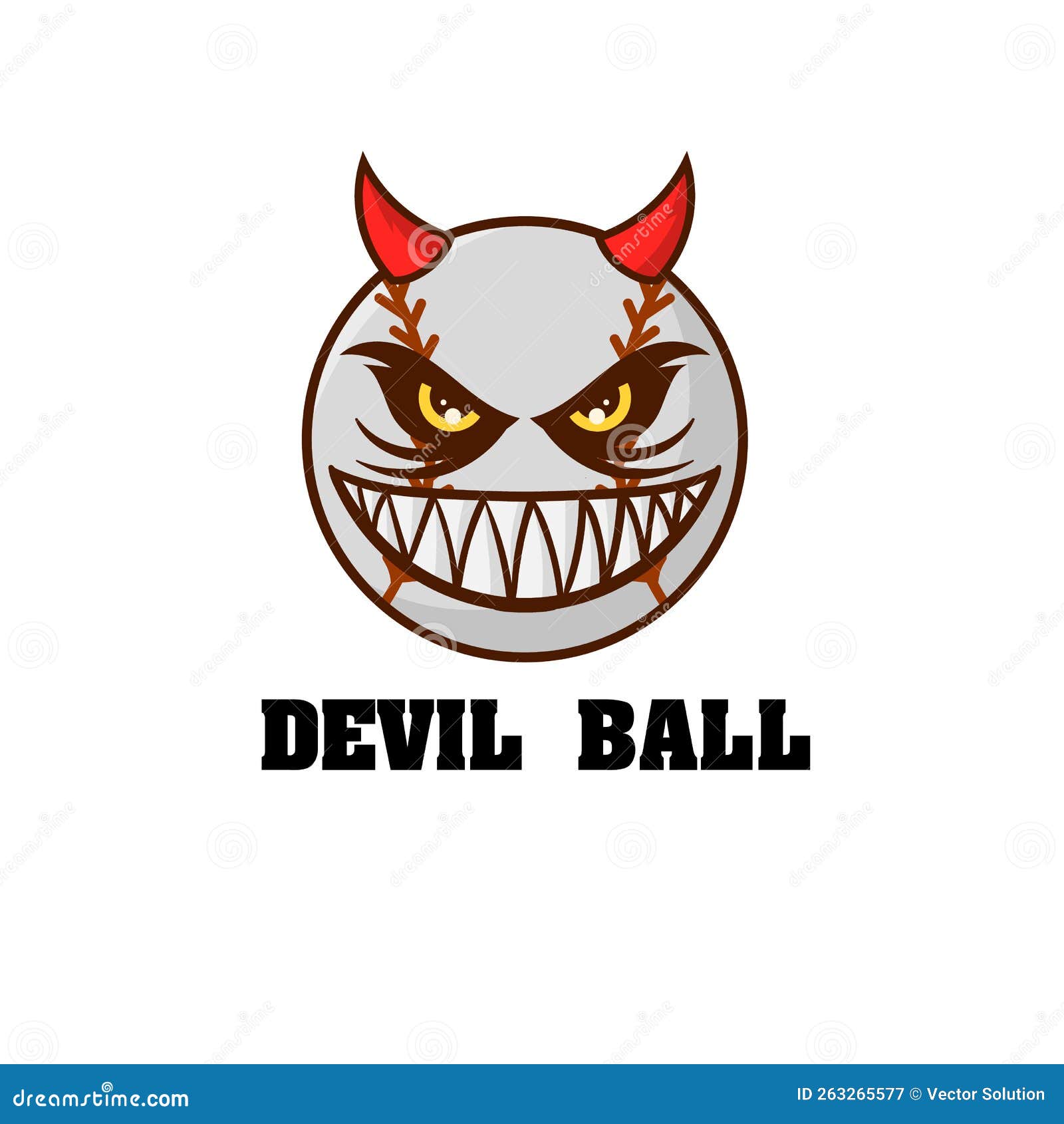 Devil Ball logo stock illustration. Illustration of signage - 263265577