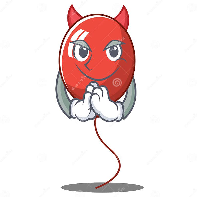Devil Balloon Character Cartoon Style Stock Vector - Illustration of ...
