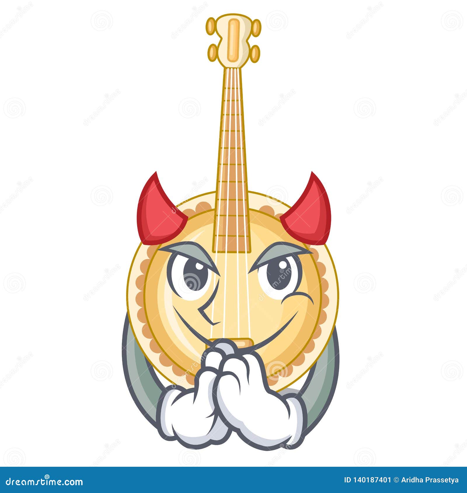 Devil Banjo Was Isolated from the Character Stock Vector - Illustration ...