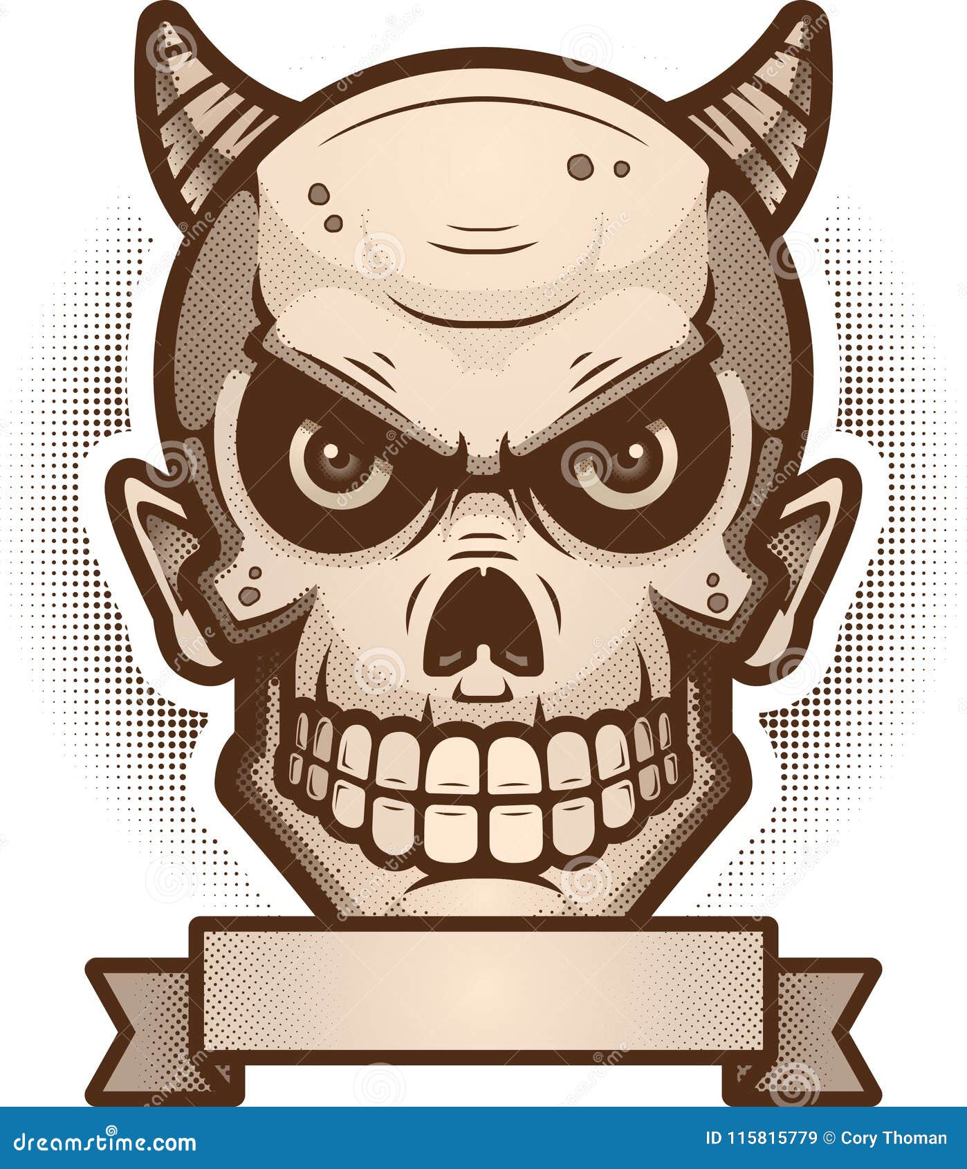 Devil Banner Illustration stock vector. Illustration of devil - 115815779