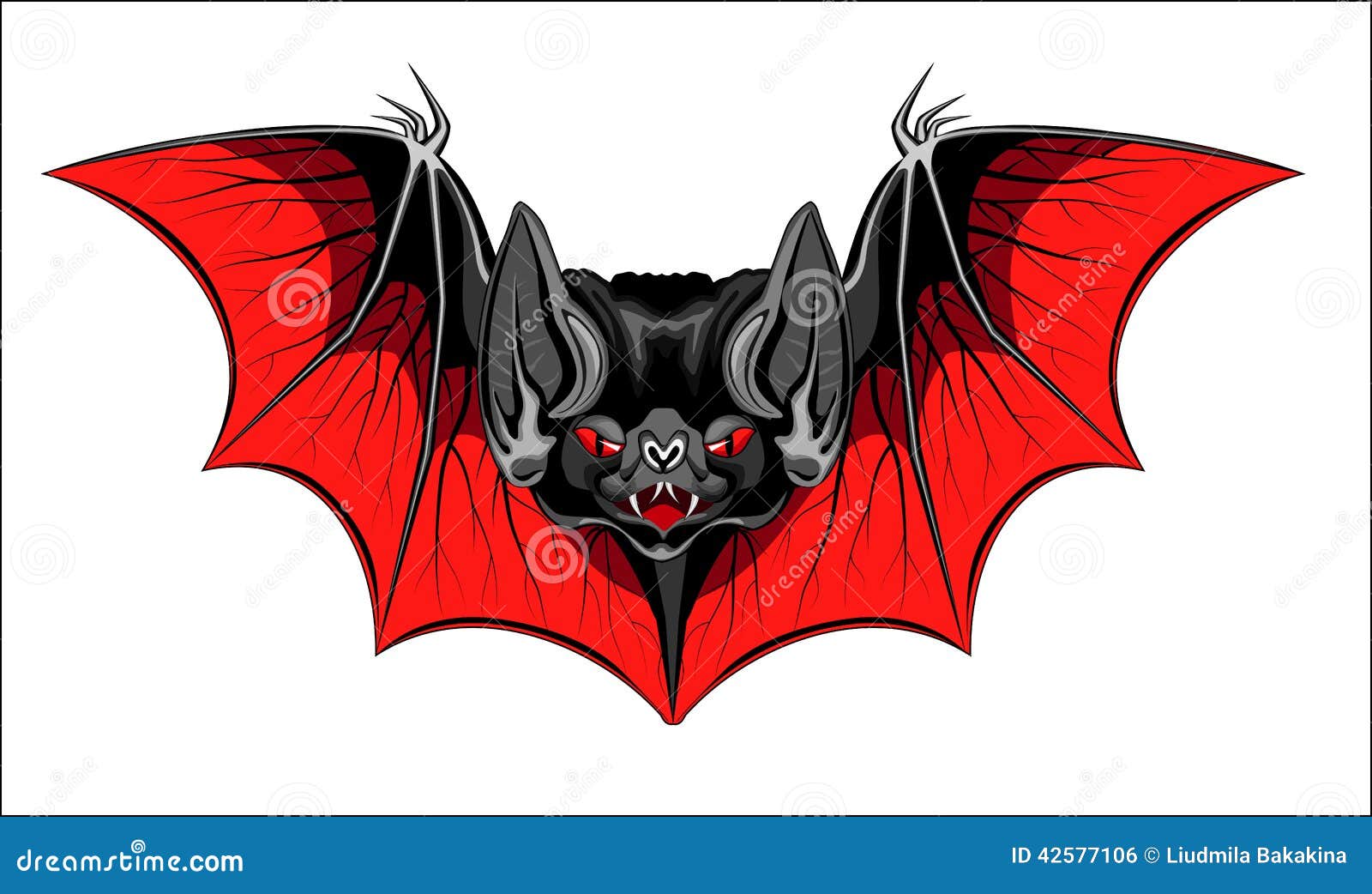 Devil bat stock vector. Illustration of confusion, emotions - 42577106