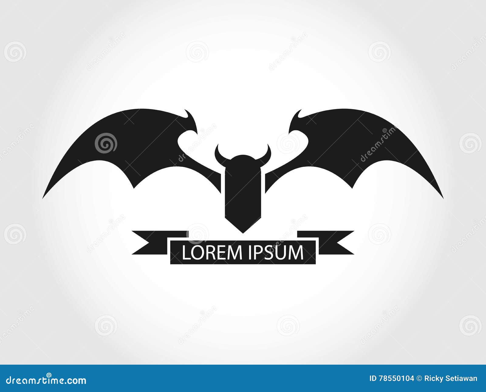 Devil or Bat Logo stock vector. Illustration of mammal - 78550104