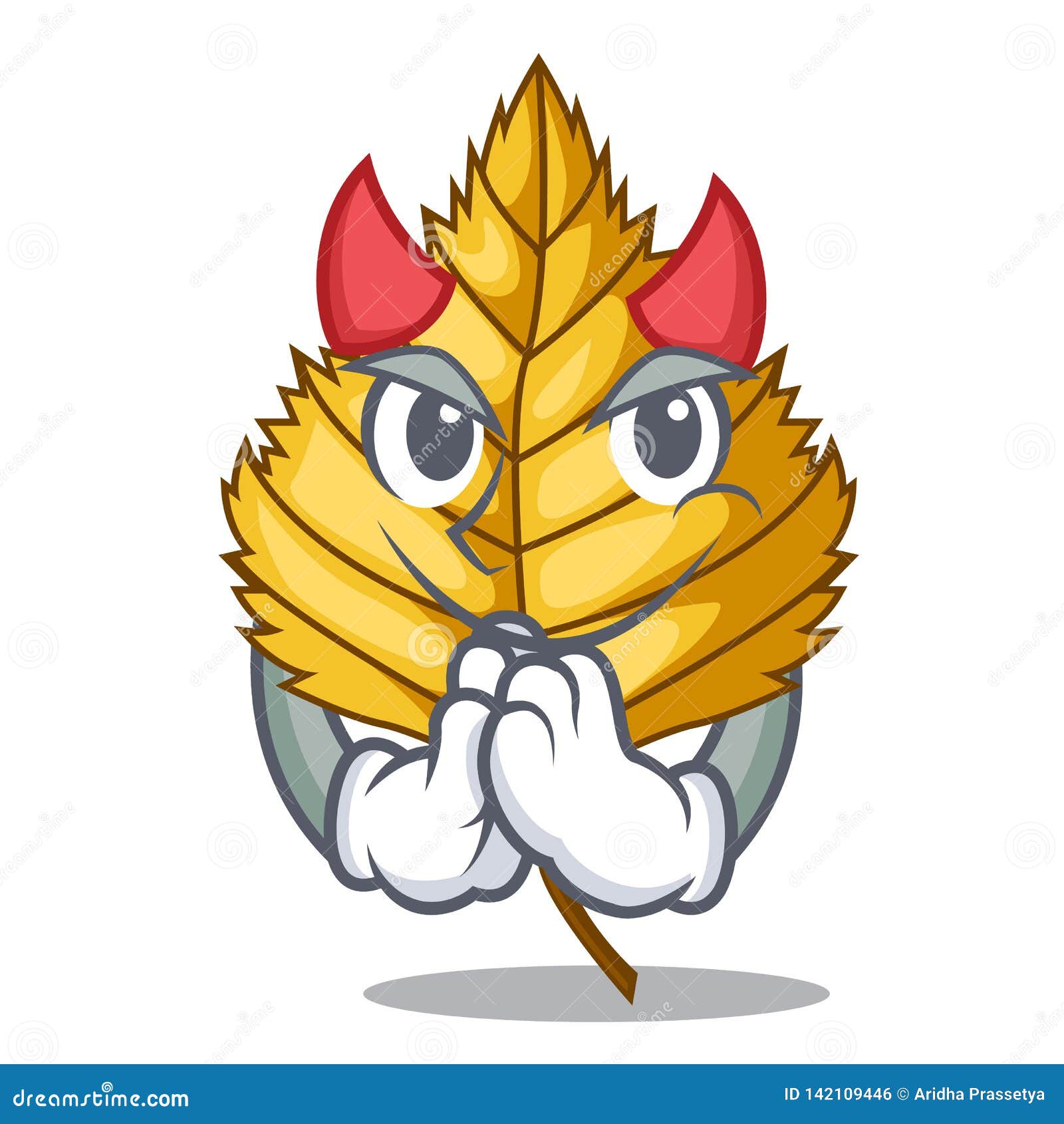 Devil Birch Leaves Spread the Cartoon Sticks Stock Vector ...