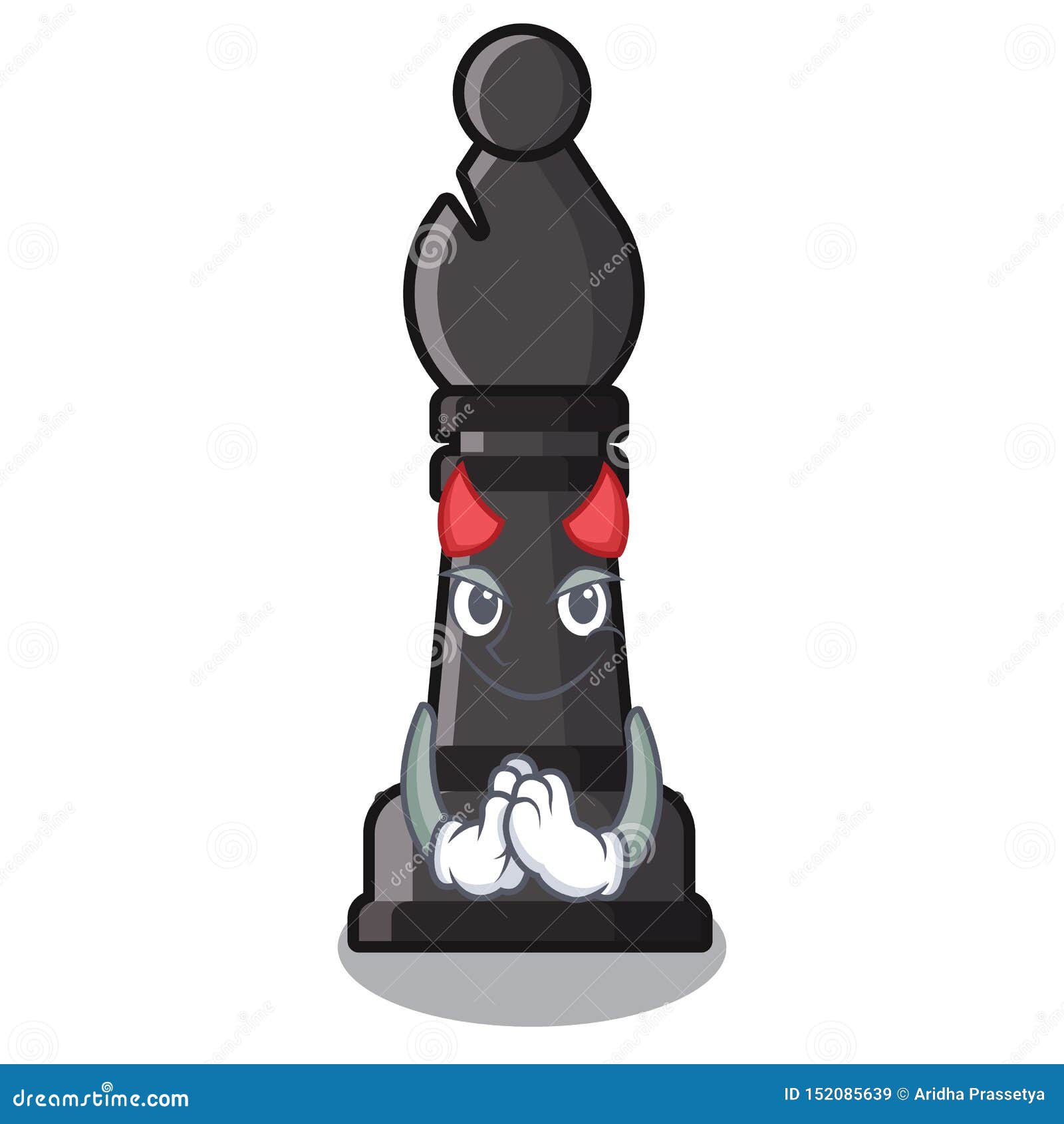 Bishop Character In Official Attire Stand With Cross In Hands, Blessing ...