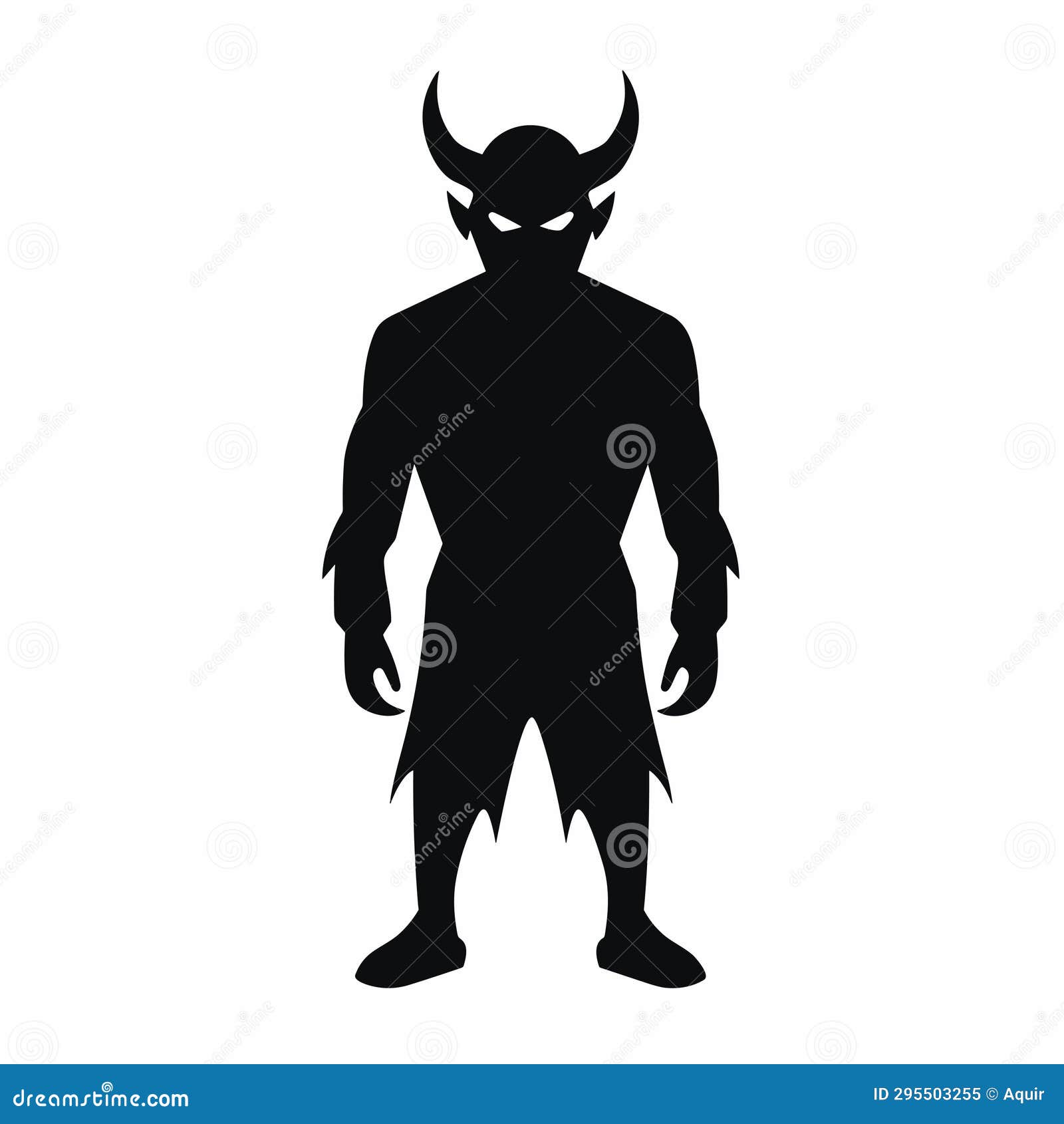 Devil Black Icon on White Background. Devil Silhouette Stock Vector ...