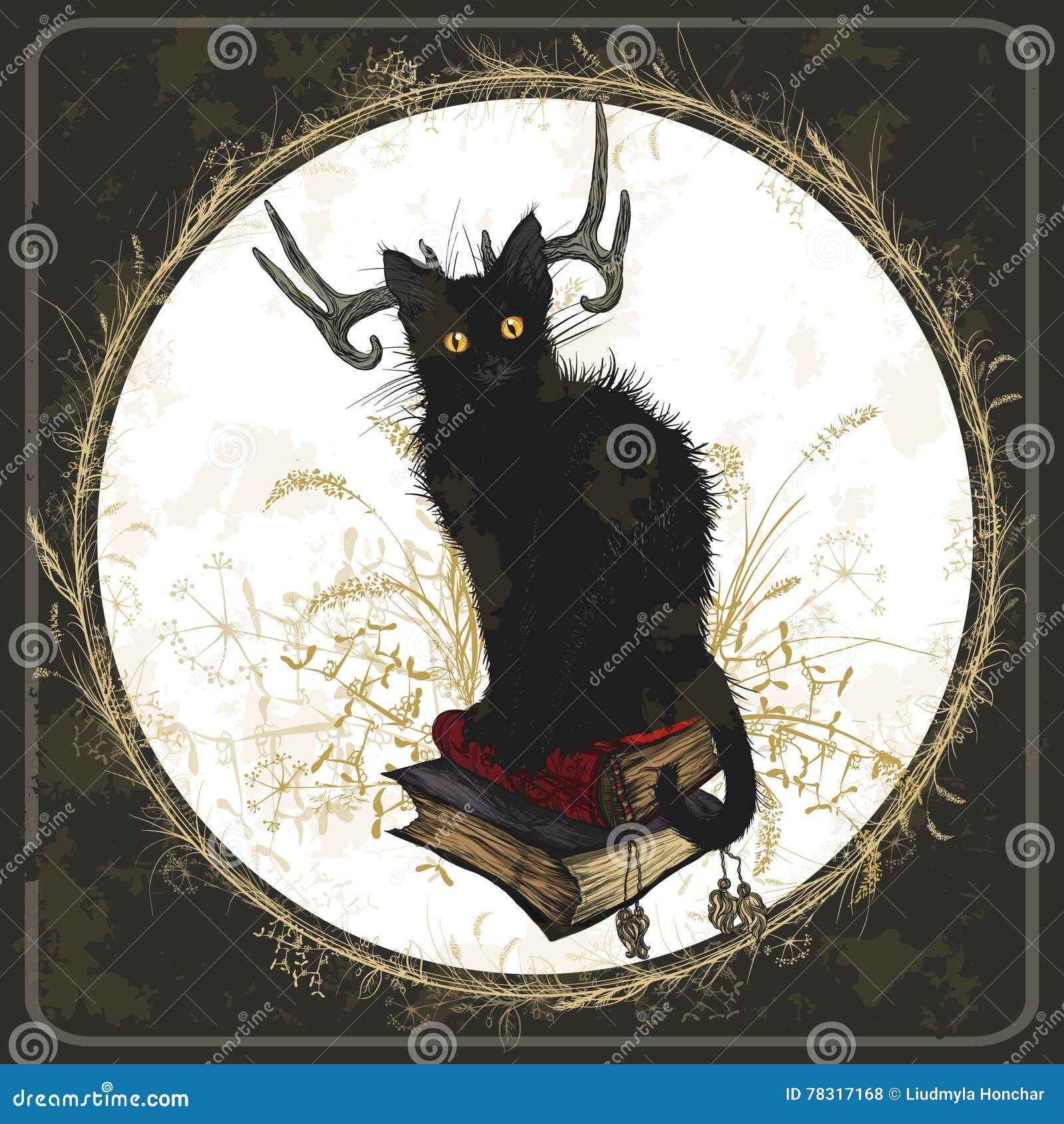 Devil Black and Magical Books. Stock Vector - Illustration of black ...