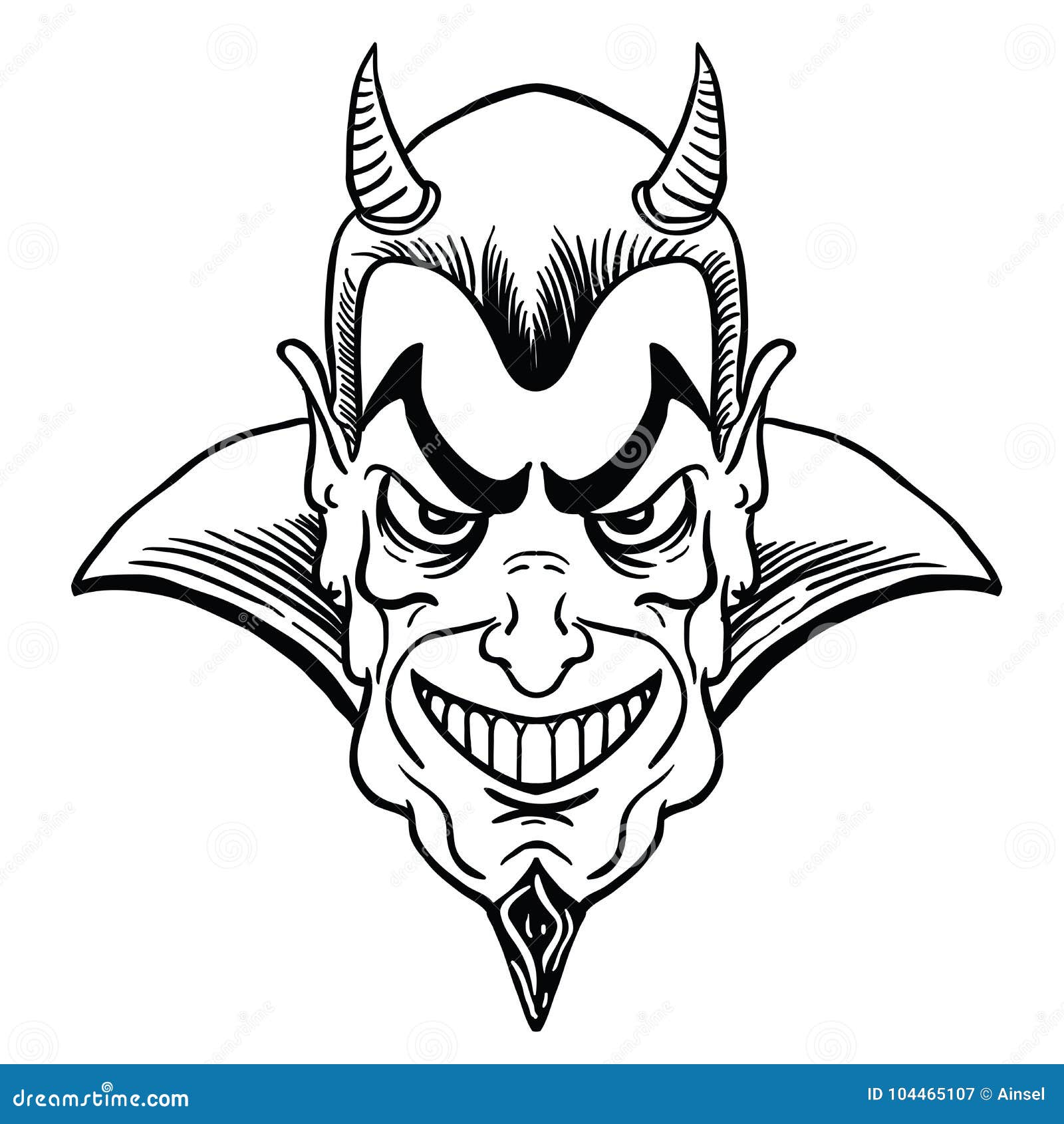 Devil black stock illustration. Illustration of mask - 104465107
