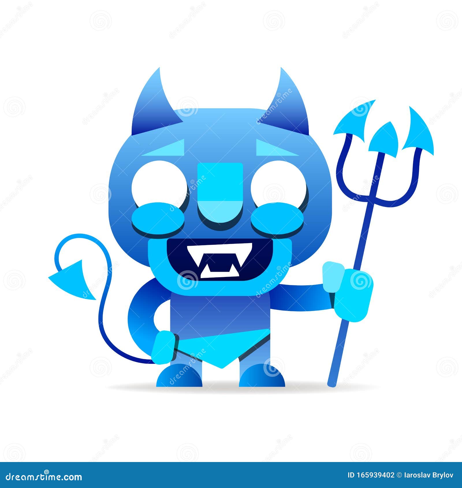 Devil Blue Suitable for Greeting Card, Poster or T-shirt Printing Stock ...